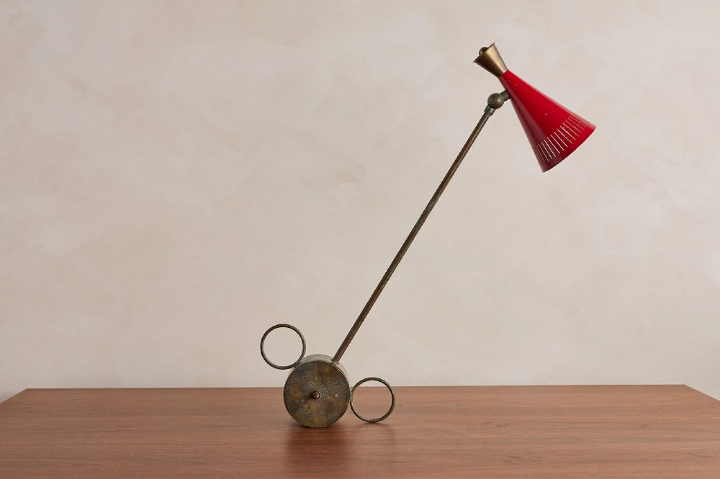 Red Italian Task Lamp