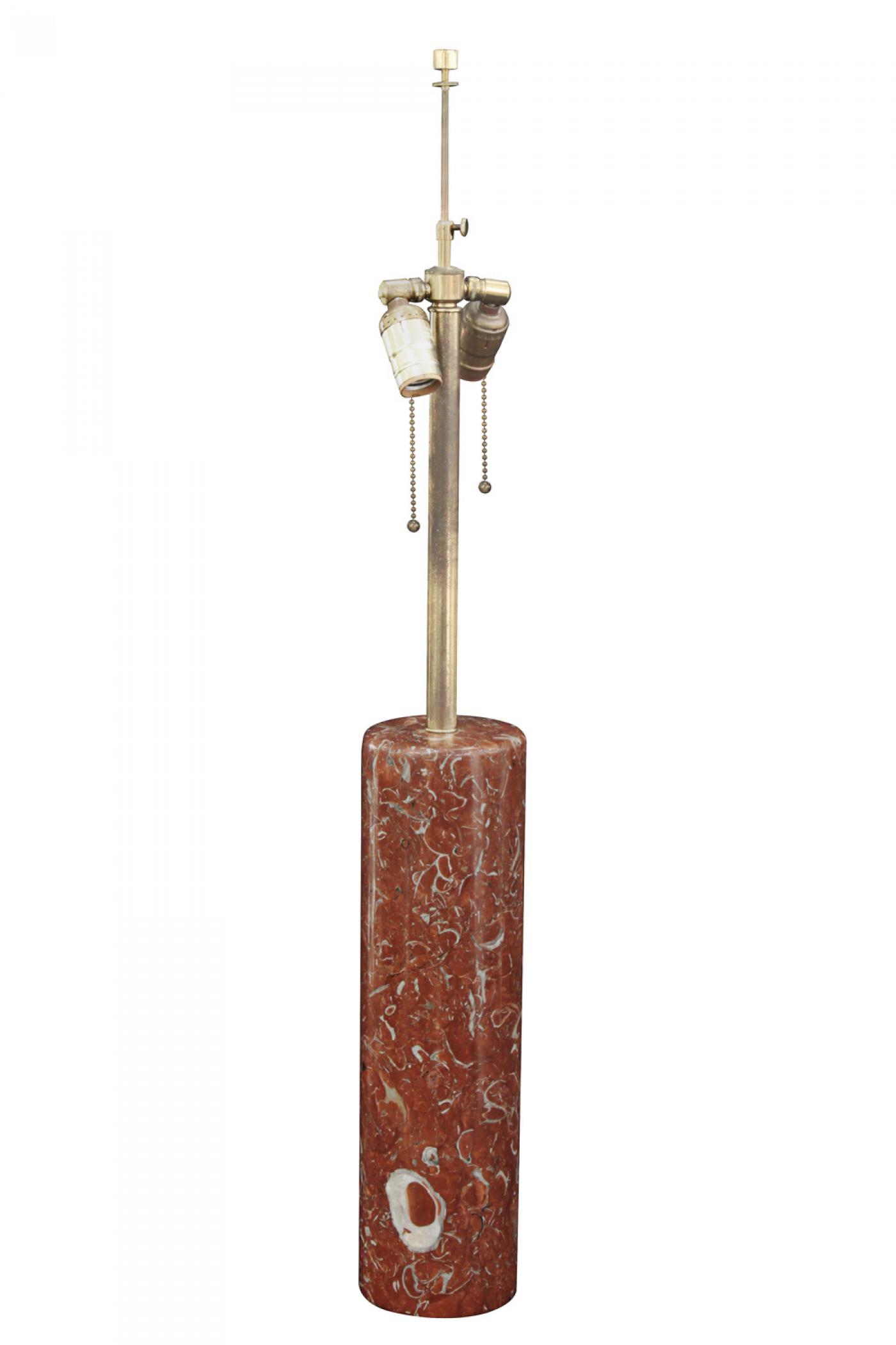 Red Marble Table Lamp by Nessen