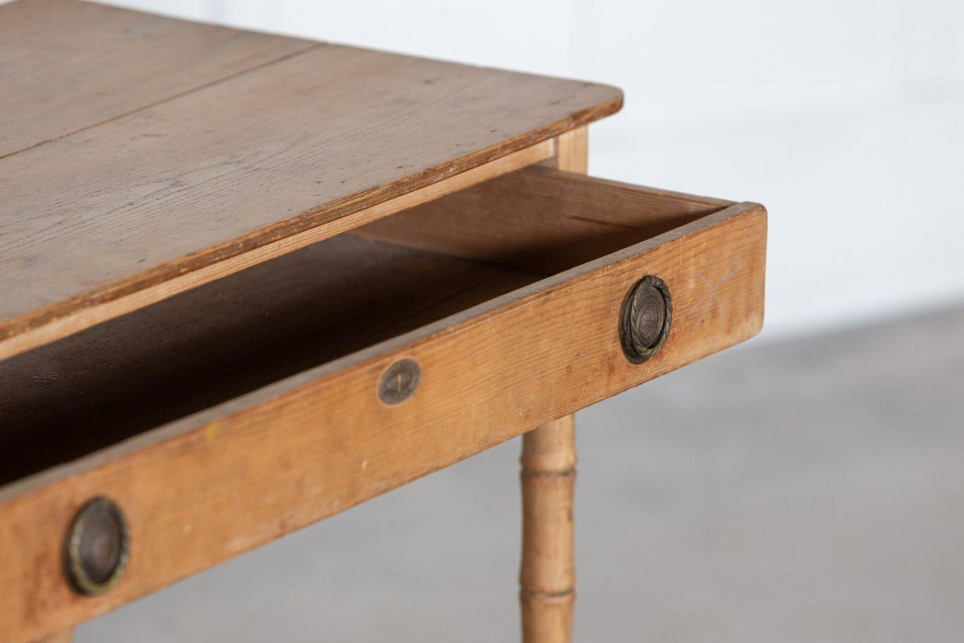 Regency Faux Bamboo Pine Writing Table