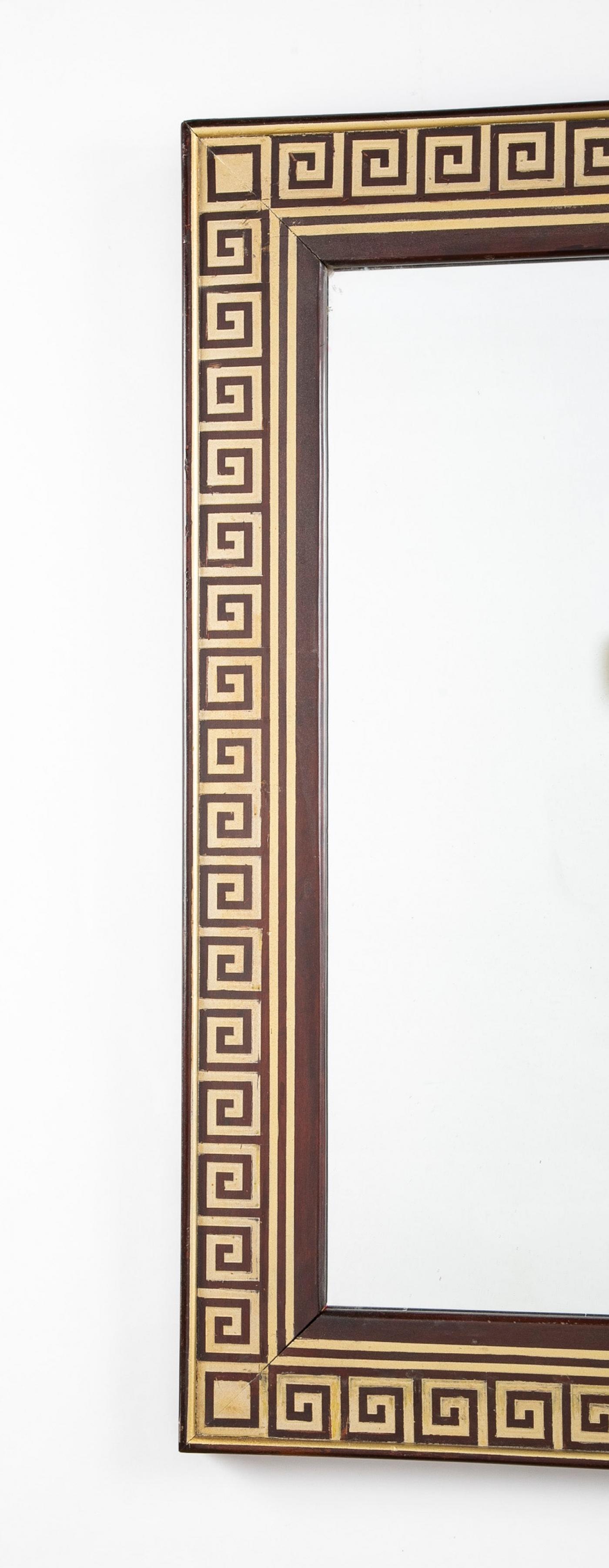 Regency Gilded Greek Key Double Border Mirror