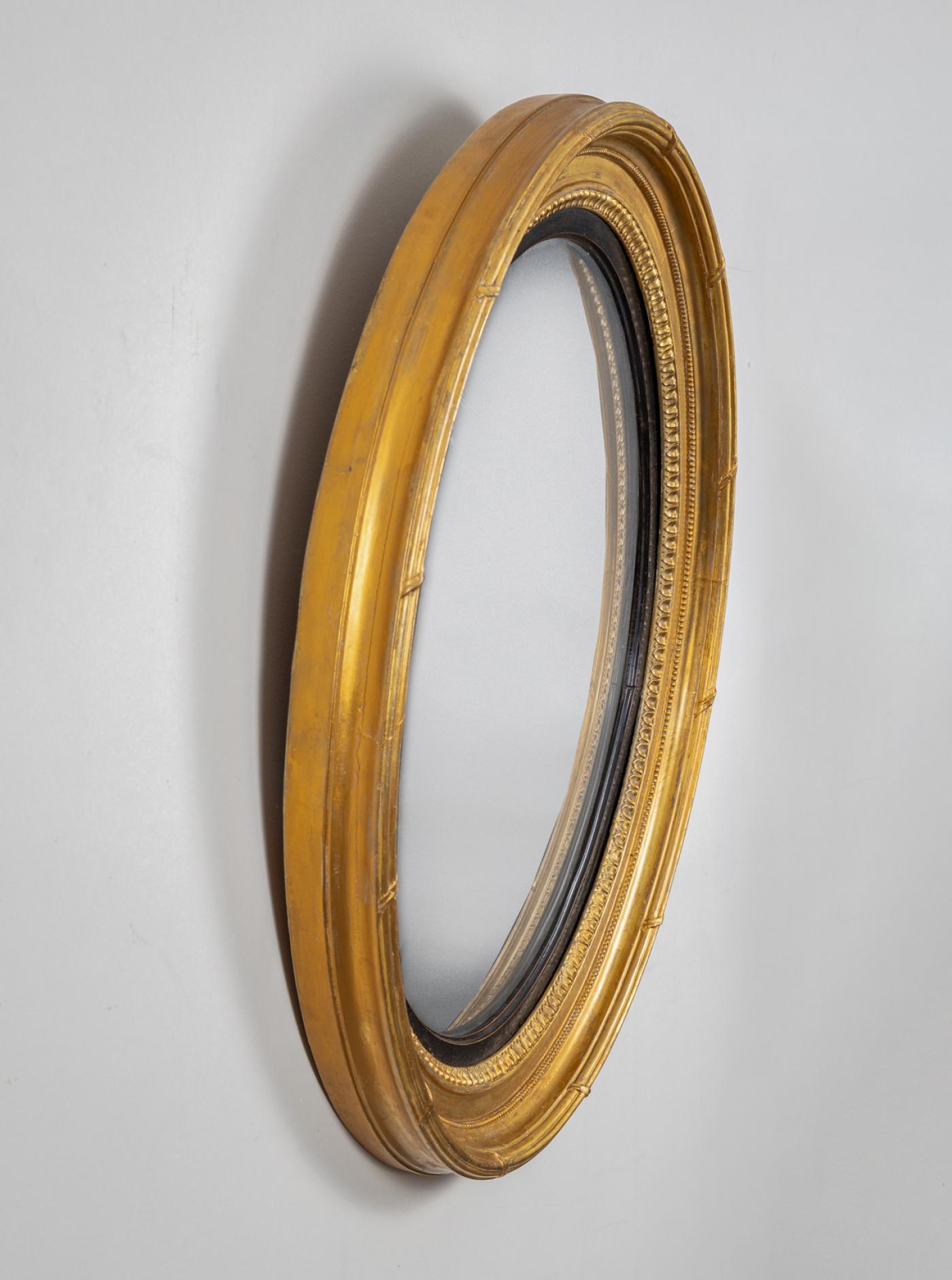 Regency Large Convex Mirror, Circa 1810