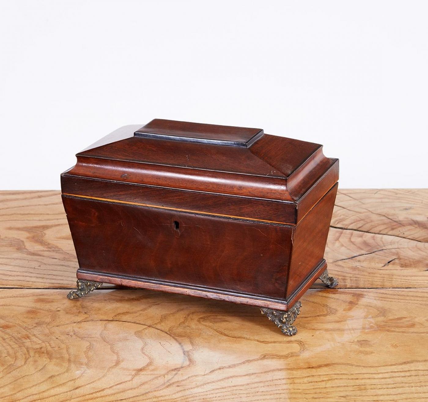 Regency Mahogany Tea Caddy
