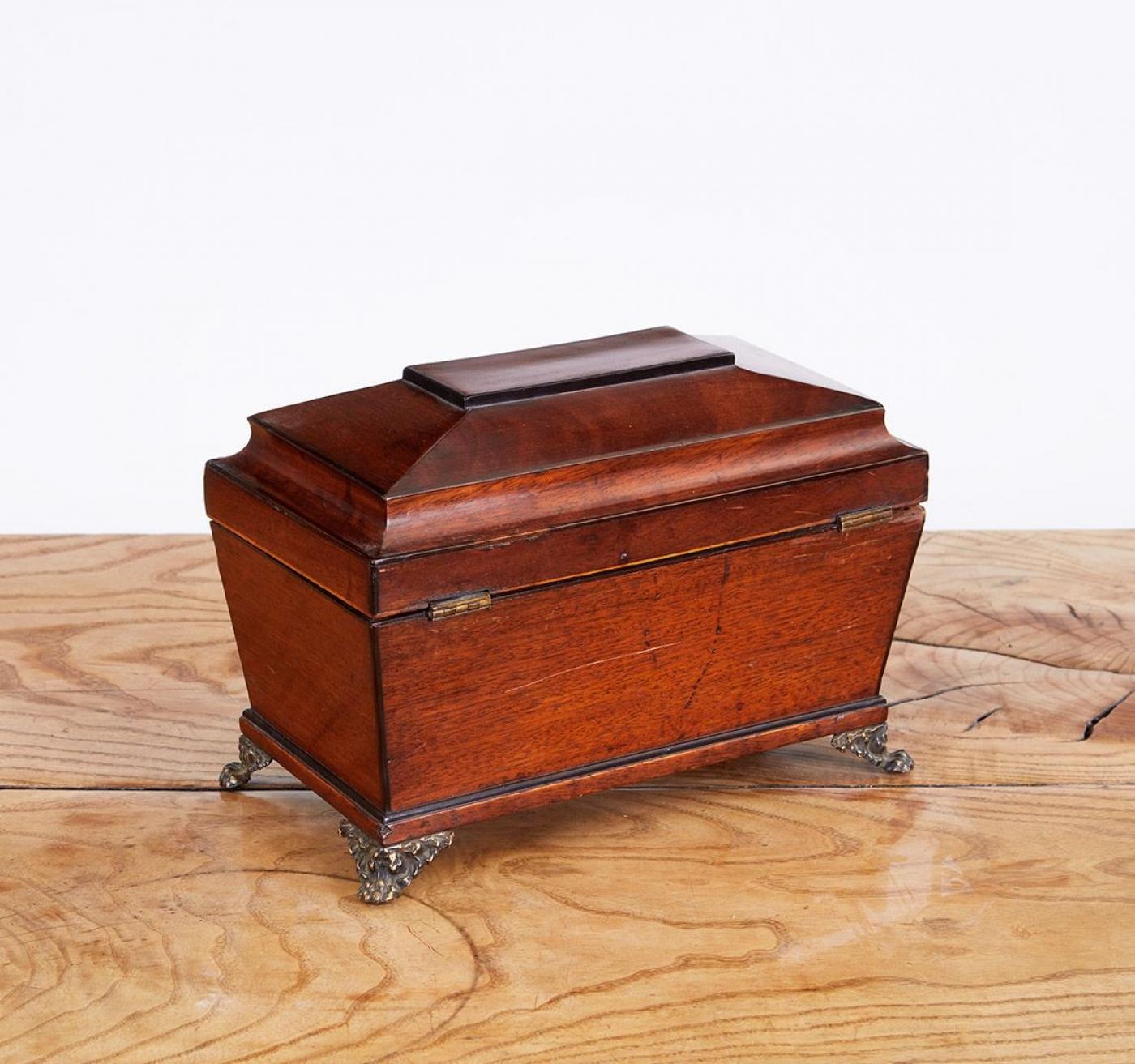 Regency Mahogany Tea Caddy