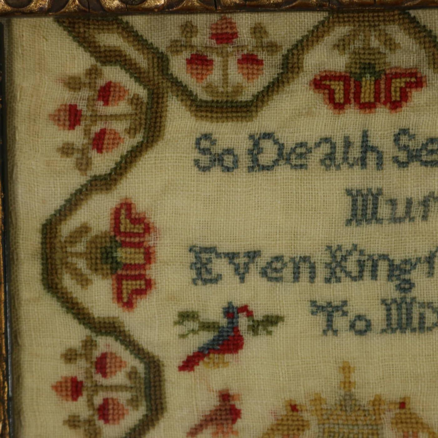Regency Period Norfolk Sampler, 1827, by Maria Curtis