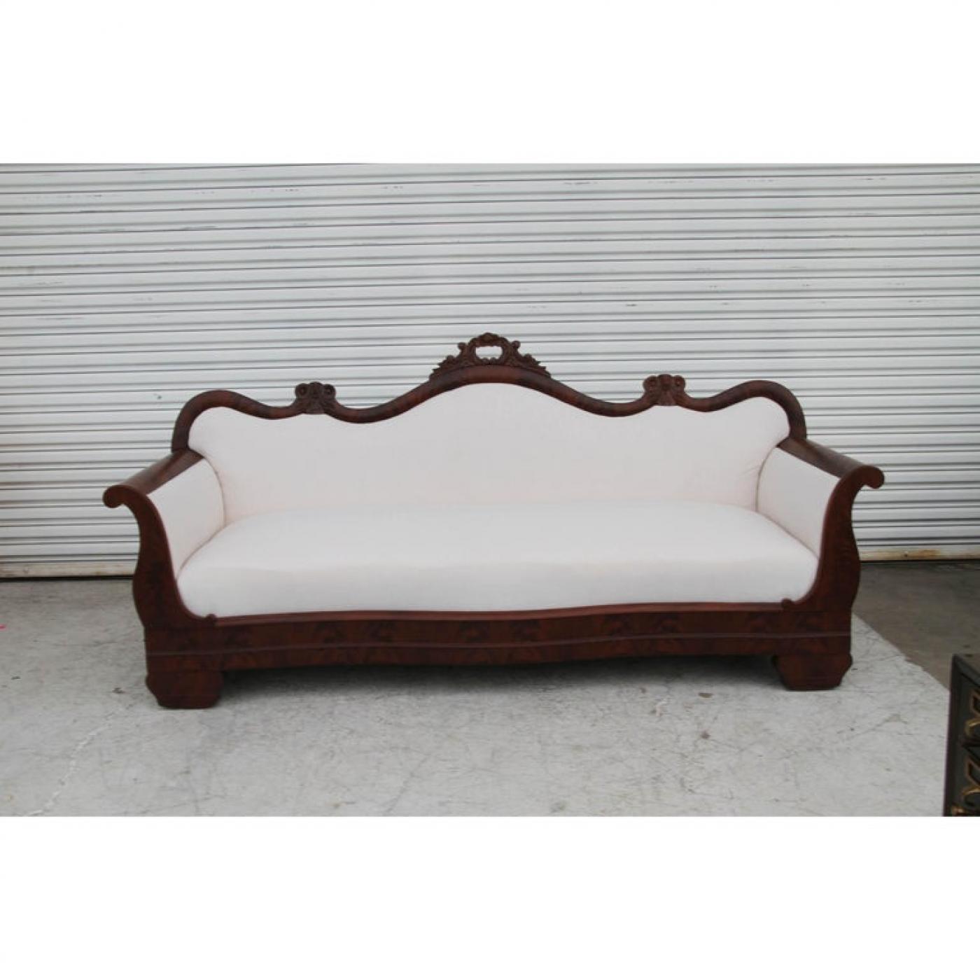 Regency Style Carved Antique Sofa
