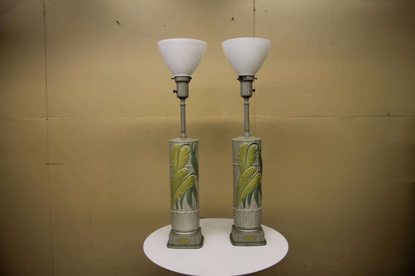 Rembrandt Lamp Company - Great Pair of Ceramic Rembrandt Lamps