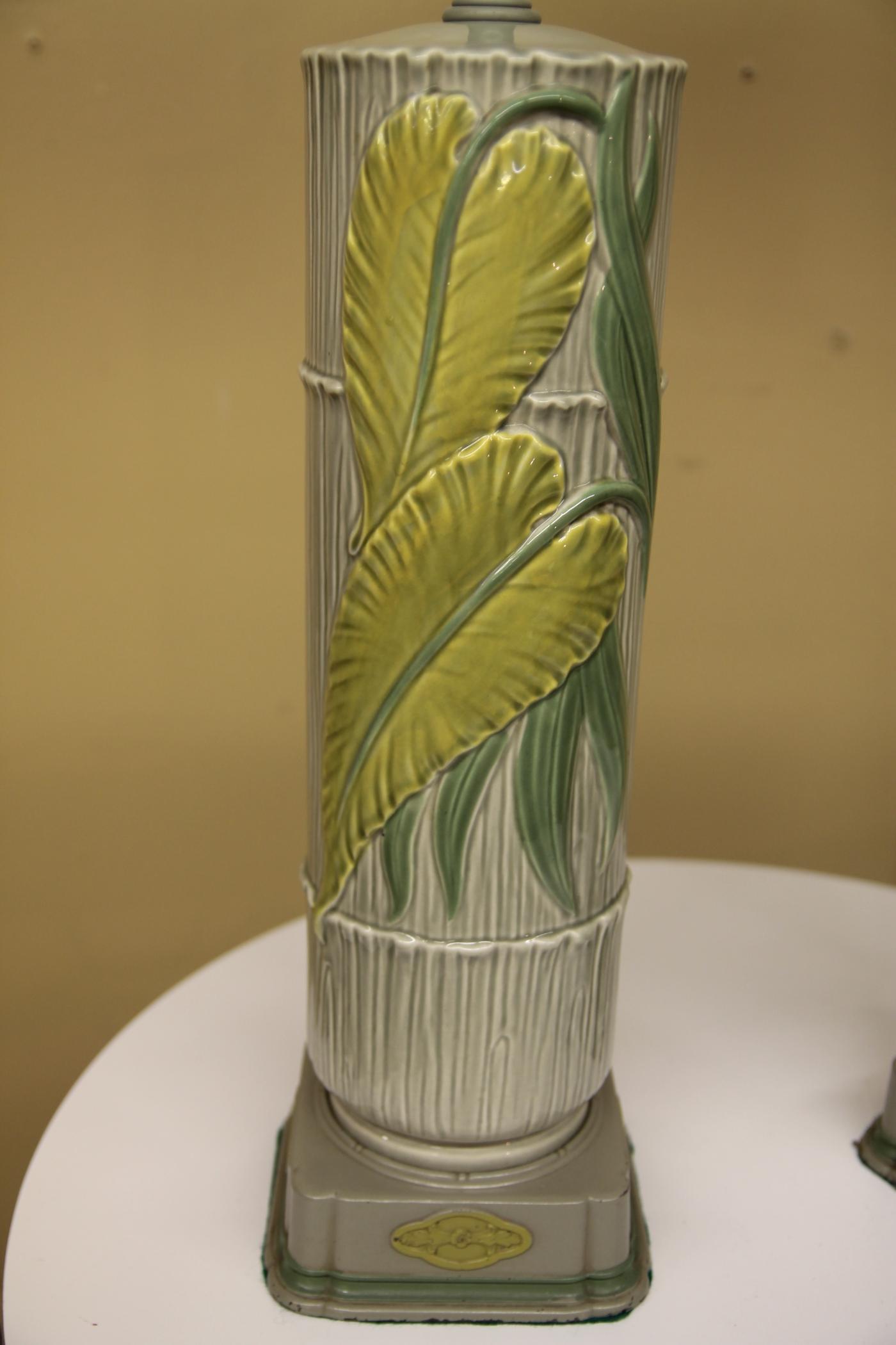 Rembrandt Lamp Company - Great Pair of Ceramic Rembrandt Lamps