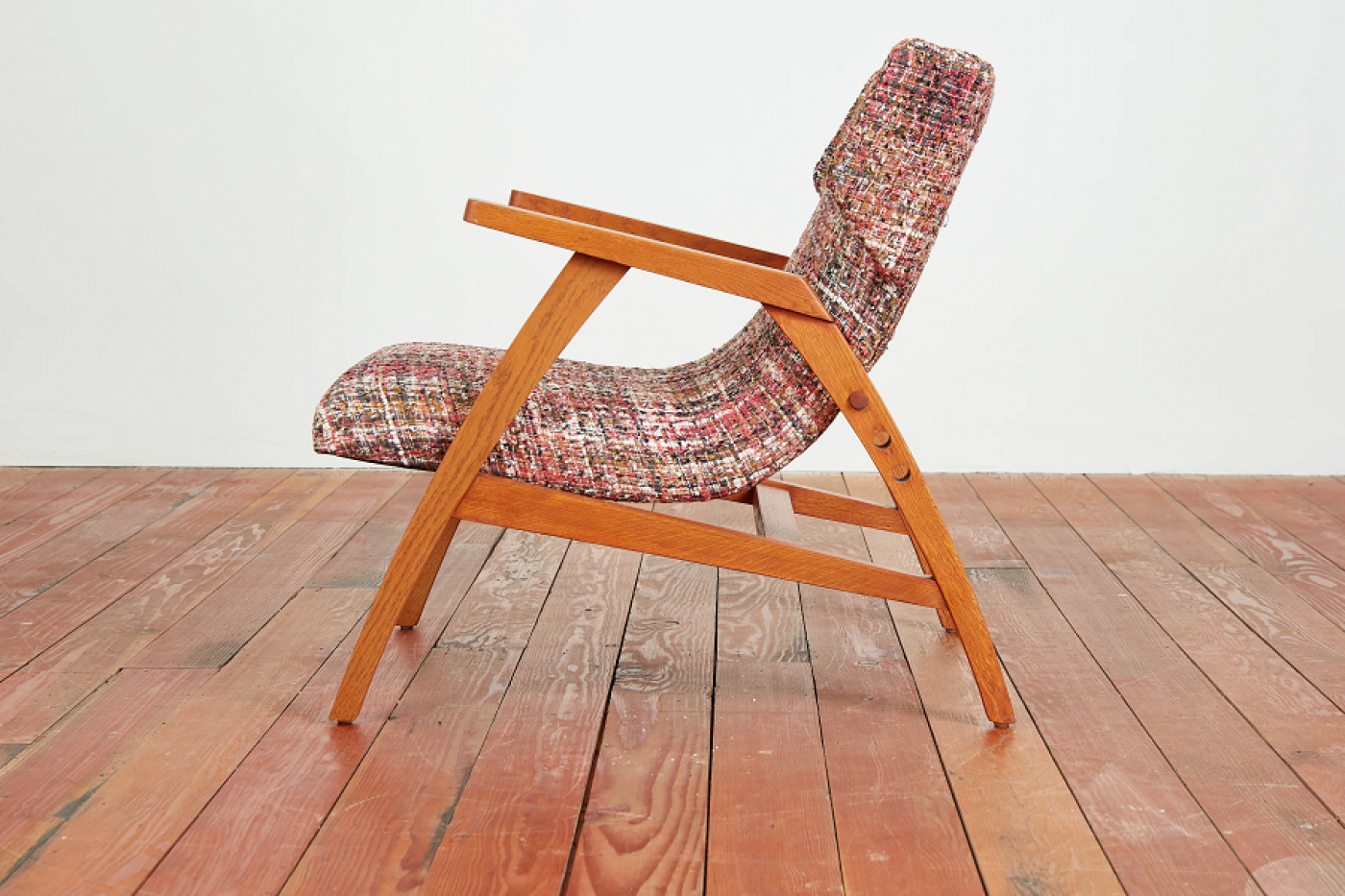René Gabriel - 1940S FRENCH OAK RECLINING WINGBACK CHAIRS
