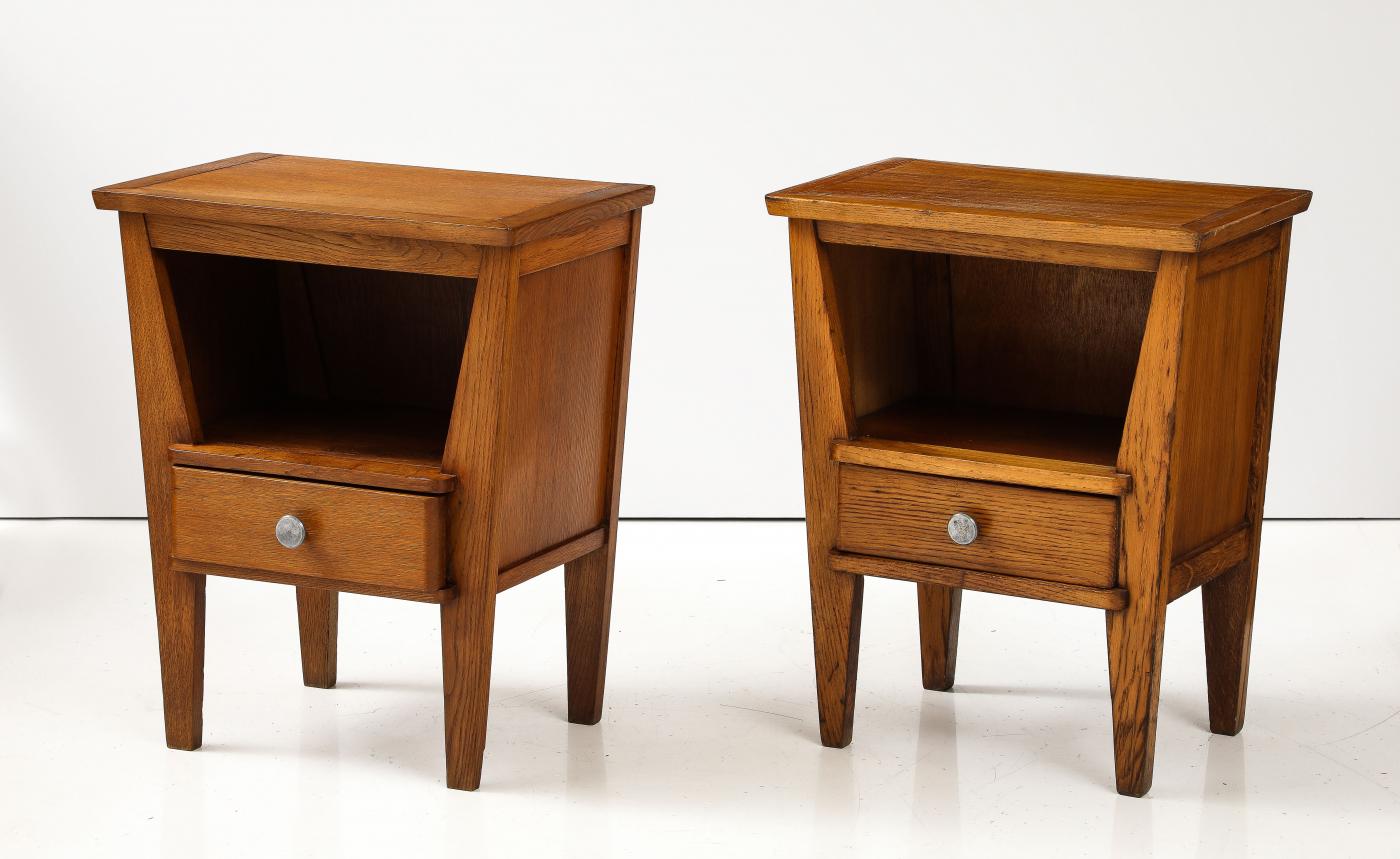 René Gabriel - Pair of Rene Gabriel Night Tables, France, c. 1945, stamped