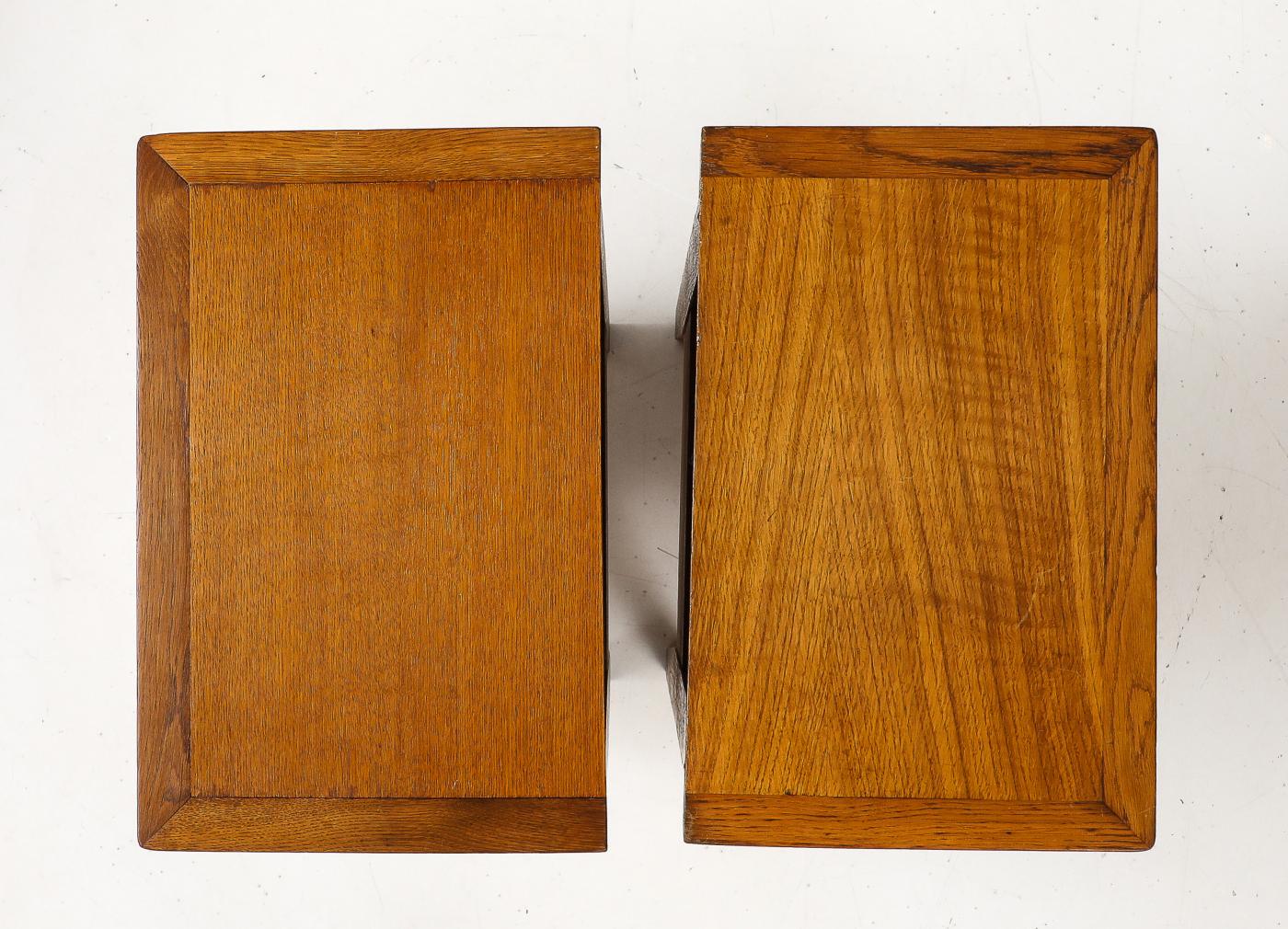 René Gabriel - Pair of Rene Gabriel Night Tables, France, c. 1945, stamped