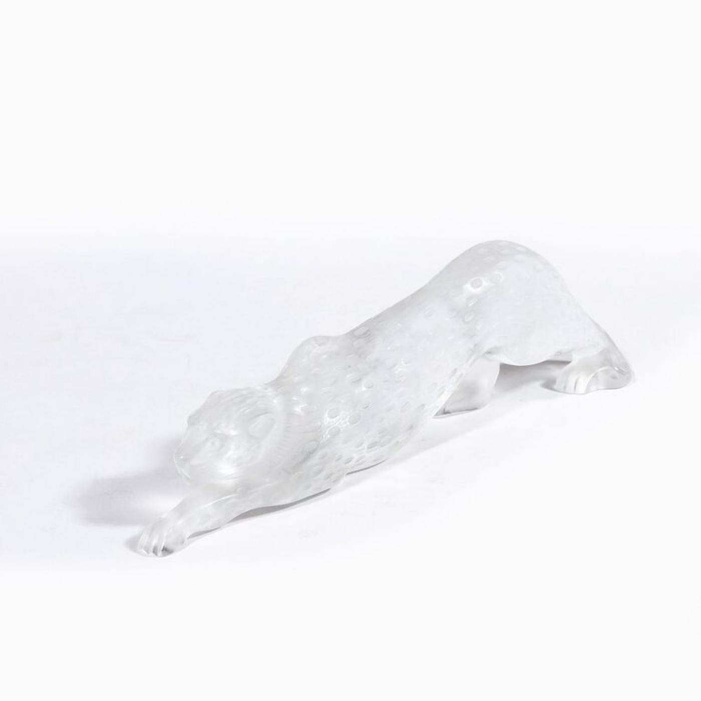 René Lalique – Lalique Co. - Modernist Spotted Stalking Leopard in ...