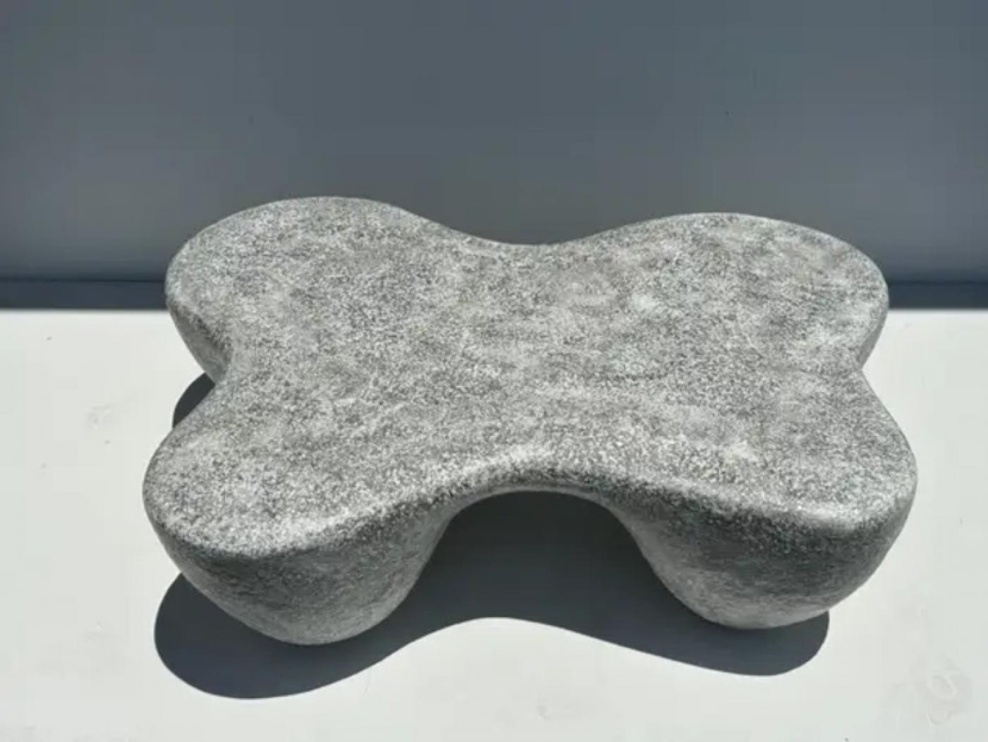 Rene Brancusi - Organic Shaped Faux Concrete Coffee Table