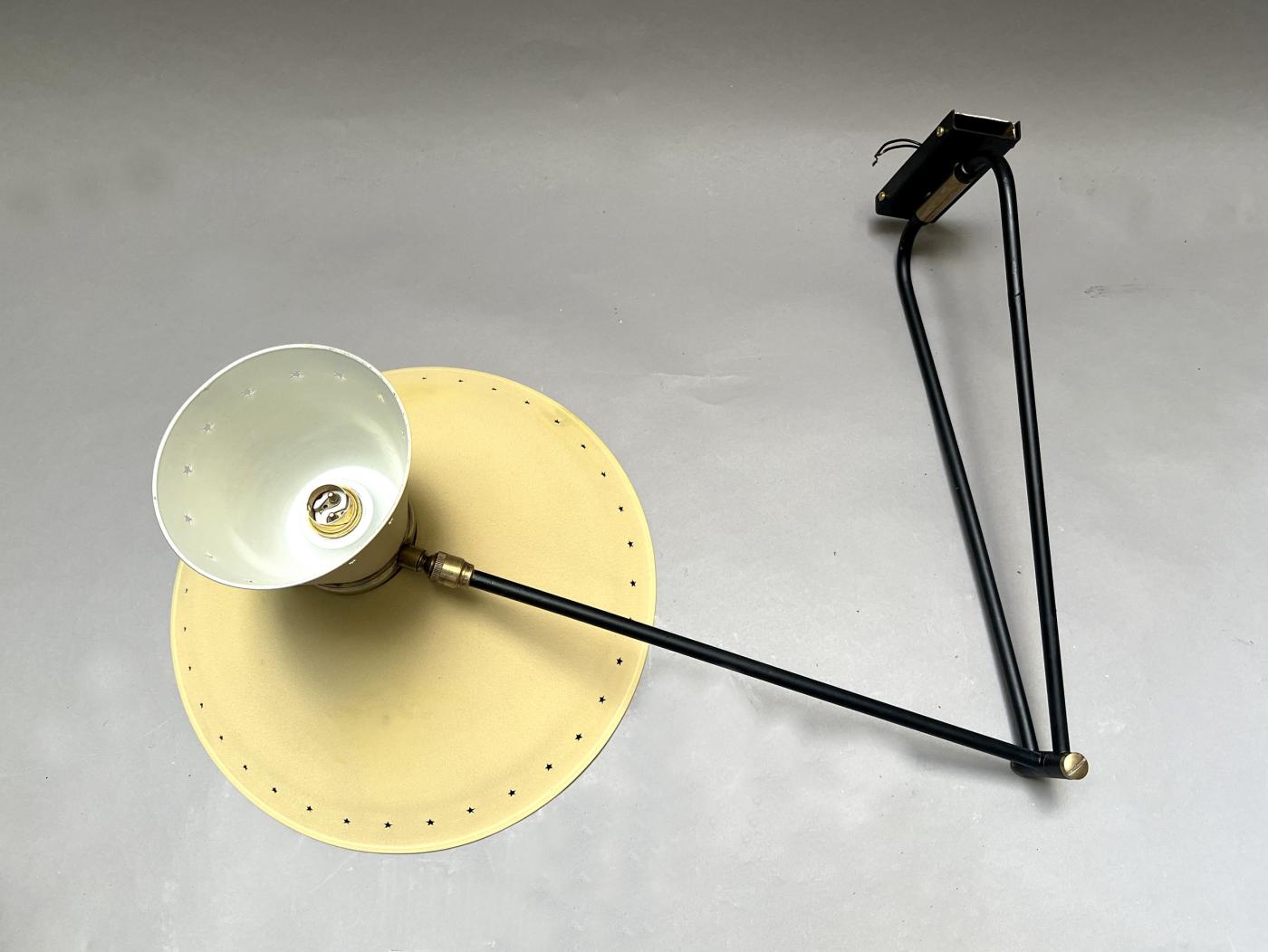 Rene Mathieu - Large folding wall light René Mathieu Ed. Maison Lunel ...