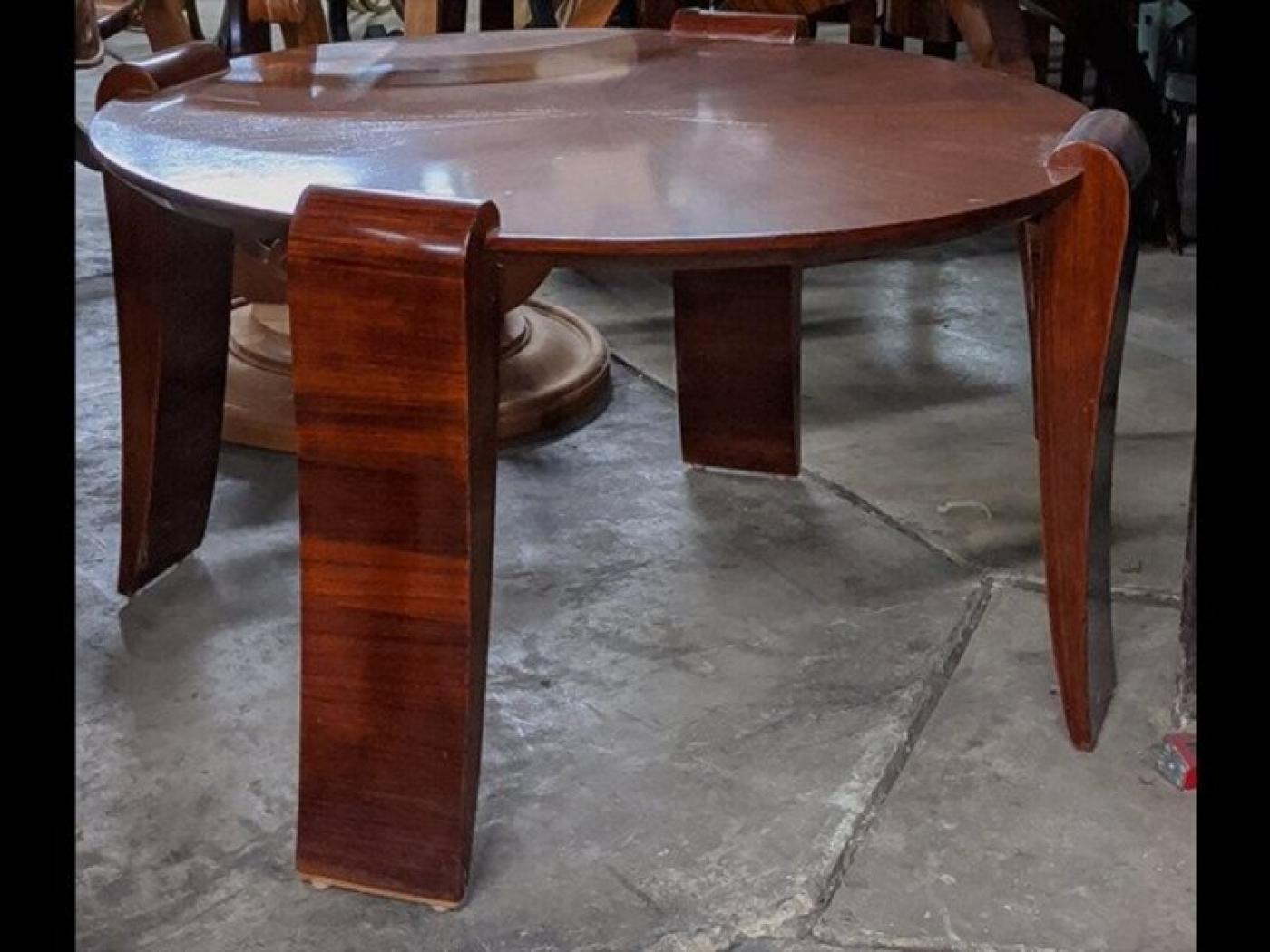 Rene Prou - Rene Prou low table with wide tapered legs