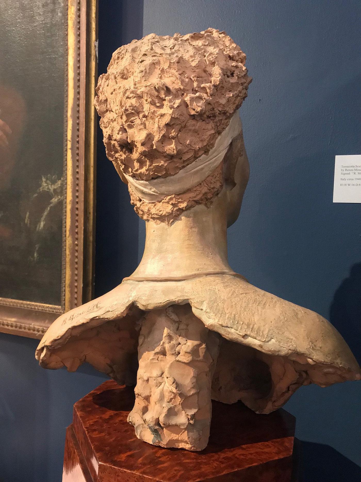 Renzo Moscatelli - TERRACOTTA SCULPTURE OF AN AFRICAN WOMAN BY RENZO ...