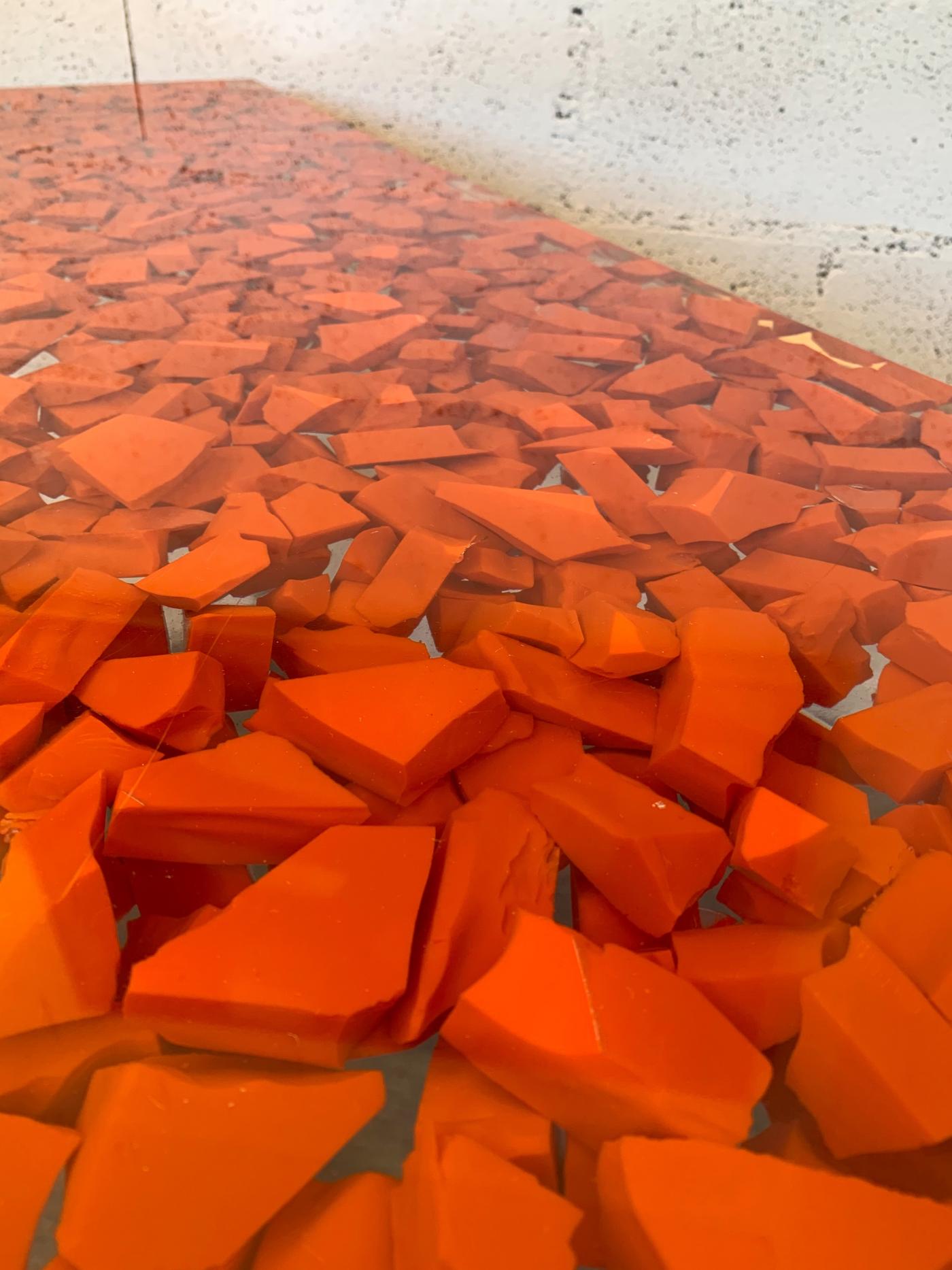 Resin Fractal Inclusion Console Table Desk by Thomas Brant. France 2014