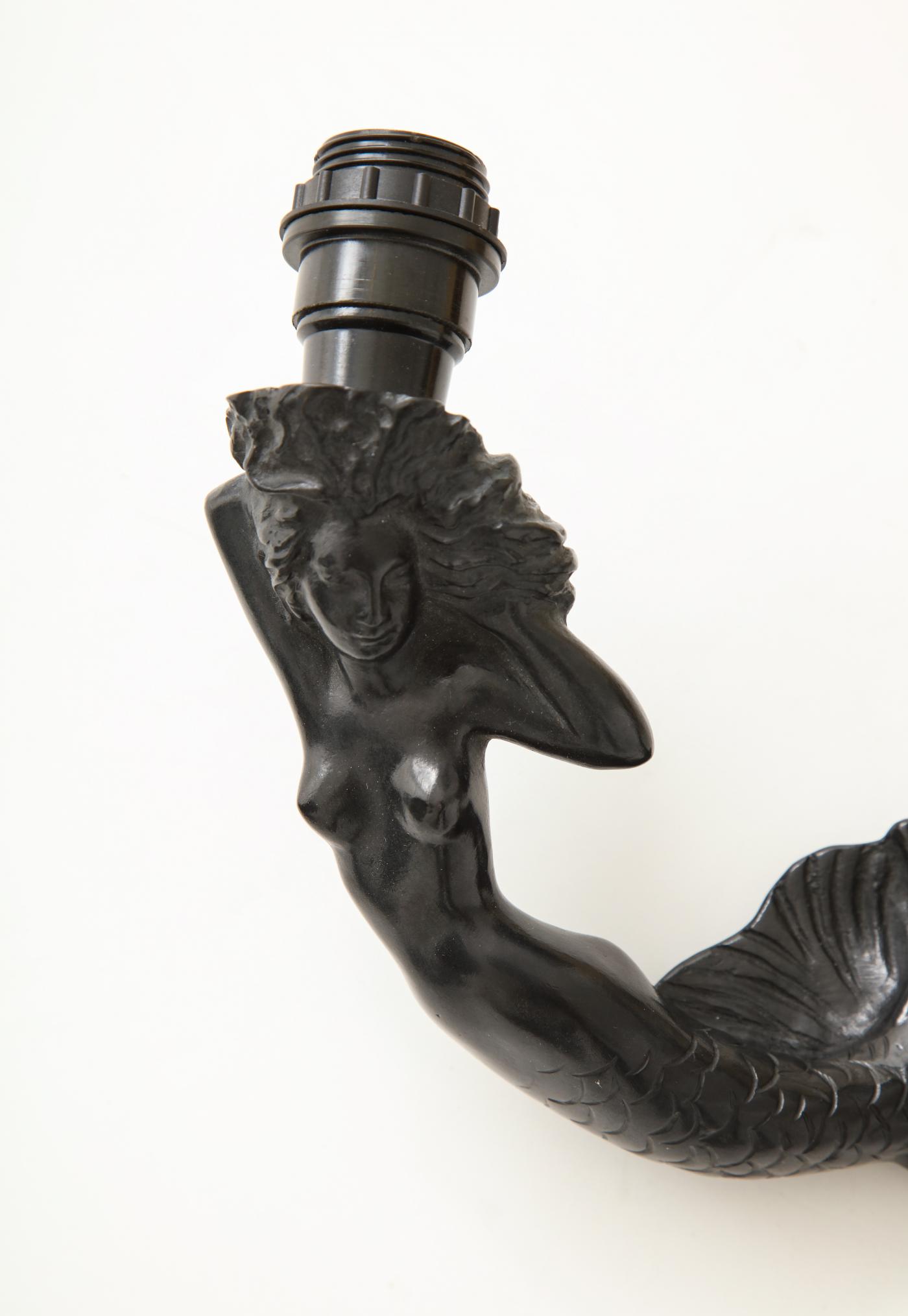 Riccardo Scarpa - Pair of patinated bronze " mermaid" sconces signed Scarpa