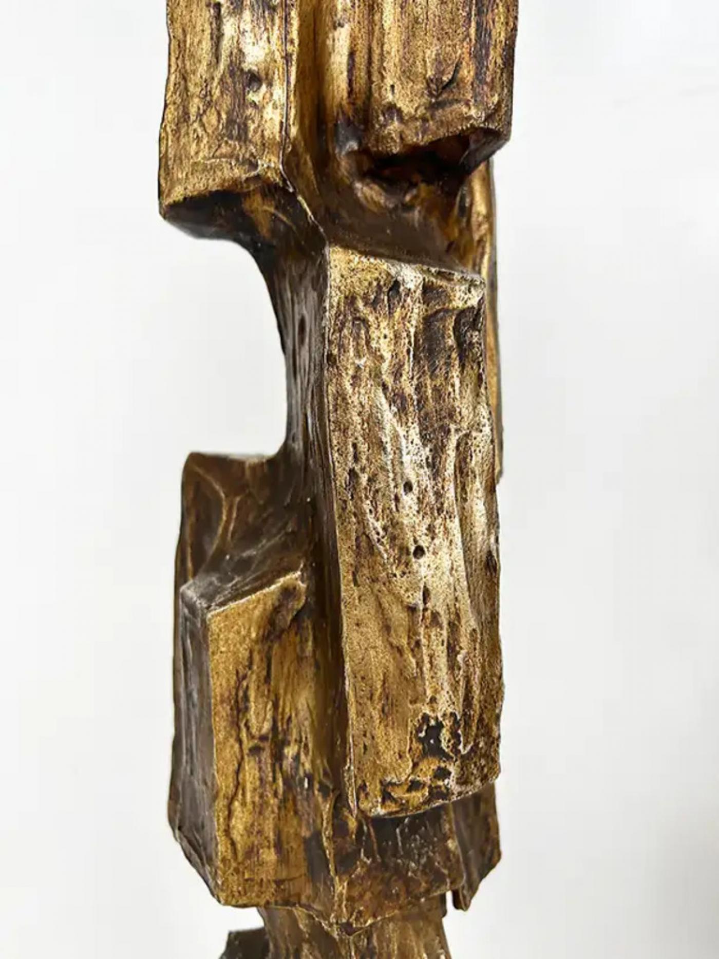 Richard Barr - Monumental Tall Richard Barr Brutalist Laurel Table ...