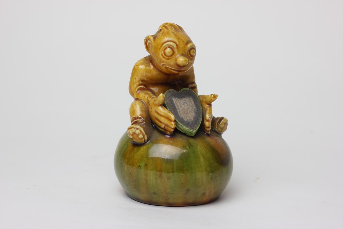 Richard Teschner - Richard Teschner Art Deco Ceramic Gigar Lighter of ...