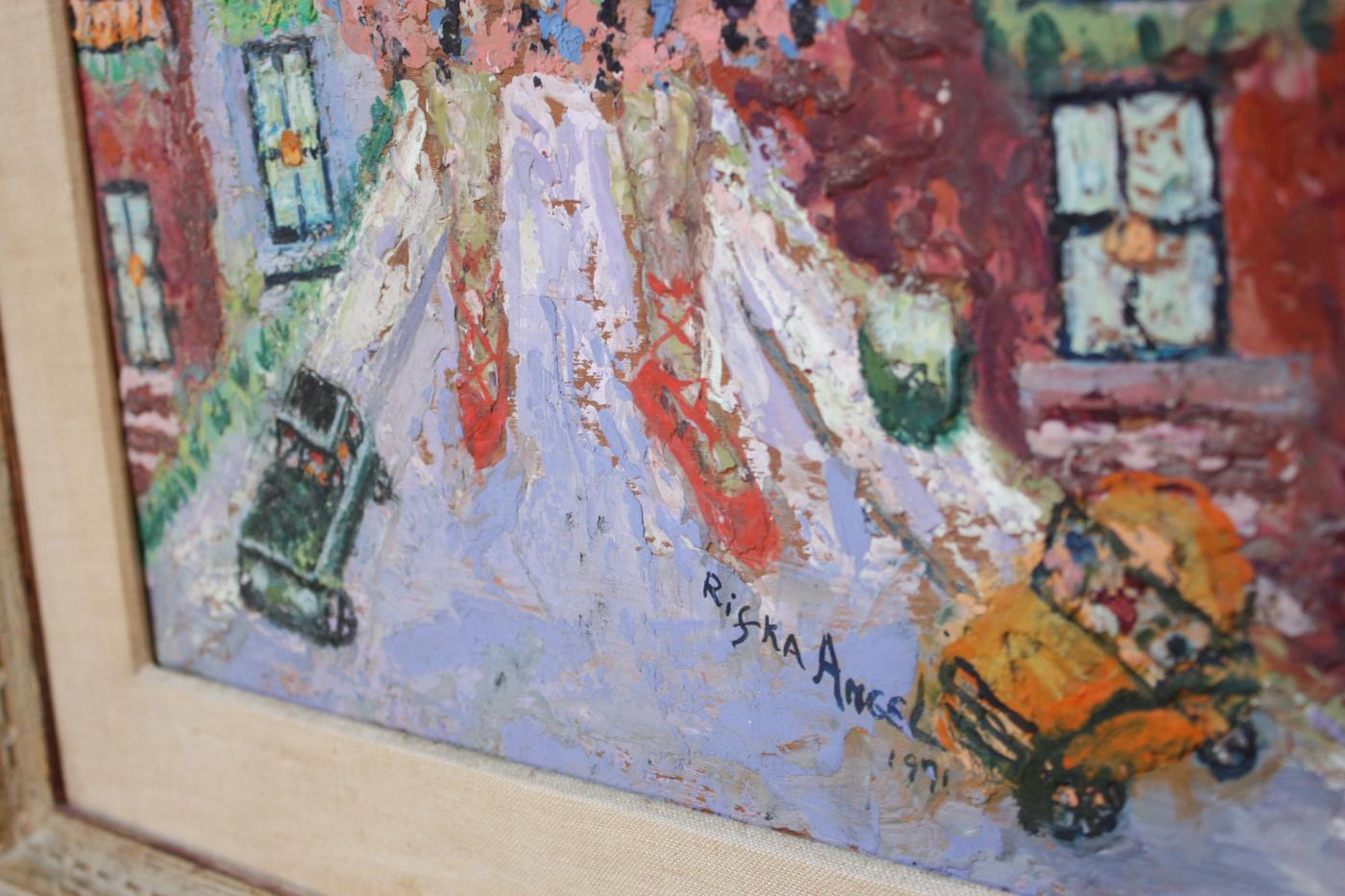 Rifka Angel - 'Giant Woman' Encaustic Painting by Rifka Angel, 1971