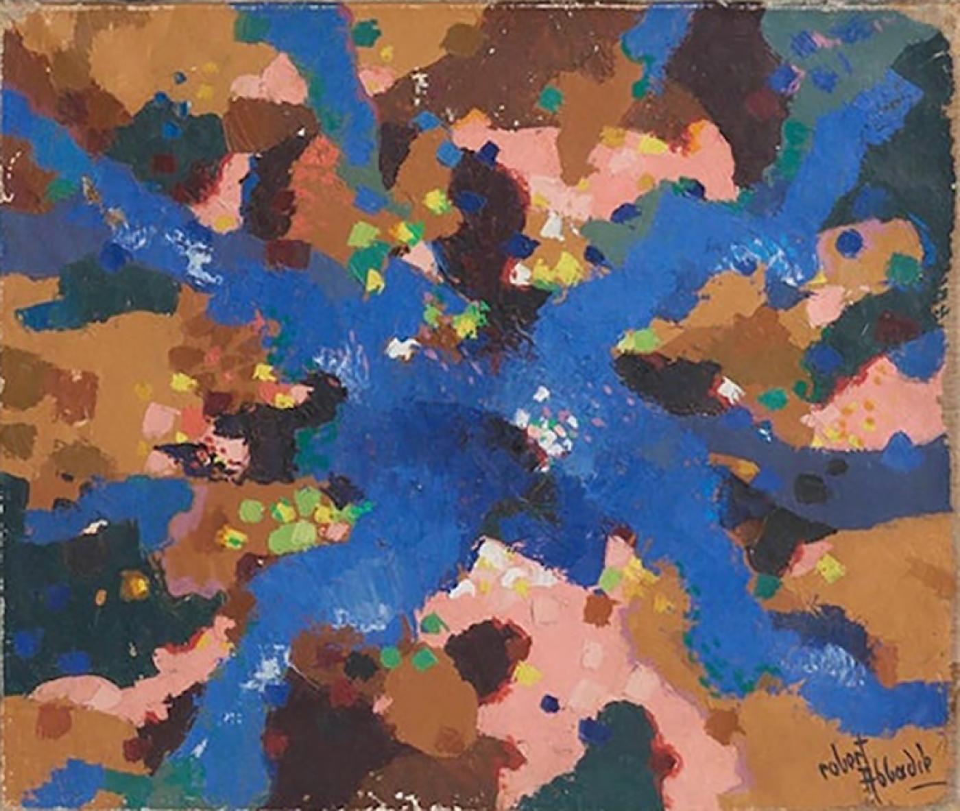 Robert Abbadie - Polychrome Abstract Painting