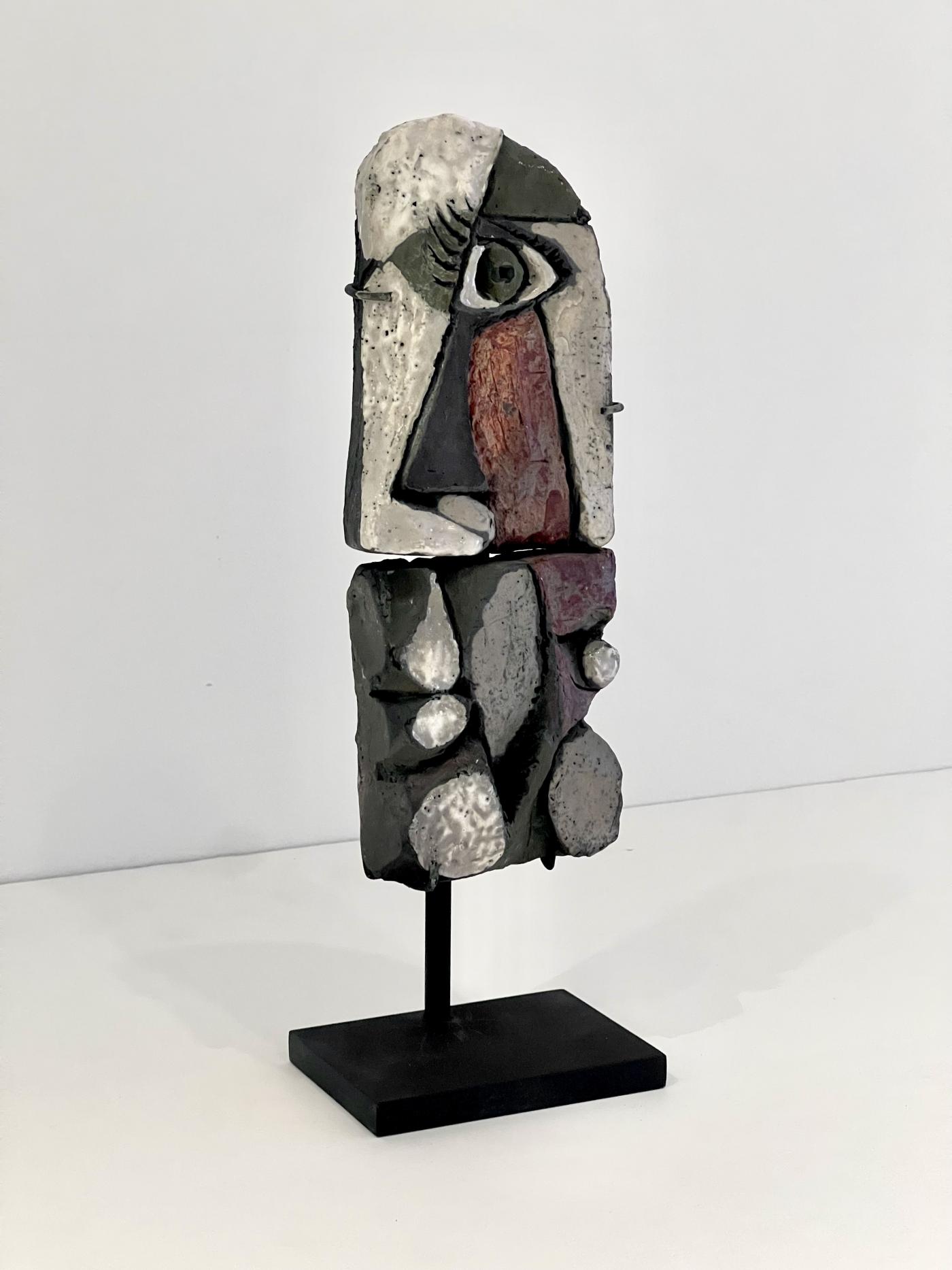 Roger Capron - Roger Capron Abstract Ceramic Sculpture on Stand