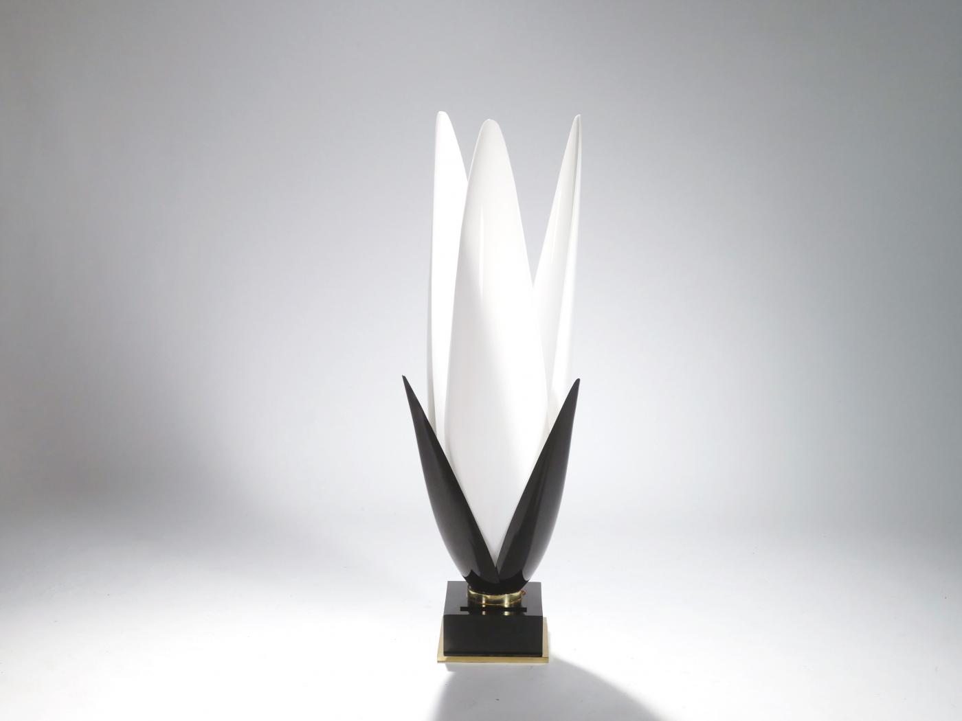 Roger Rougier - Rare Mid-century Roger Rougier floor lamp brass lacquer ...