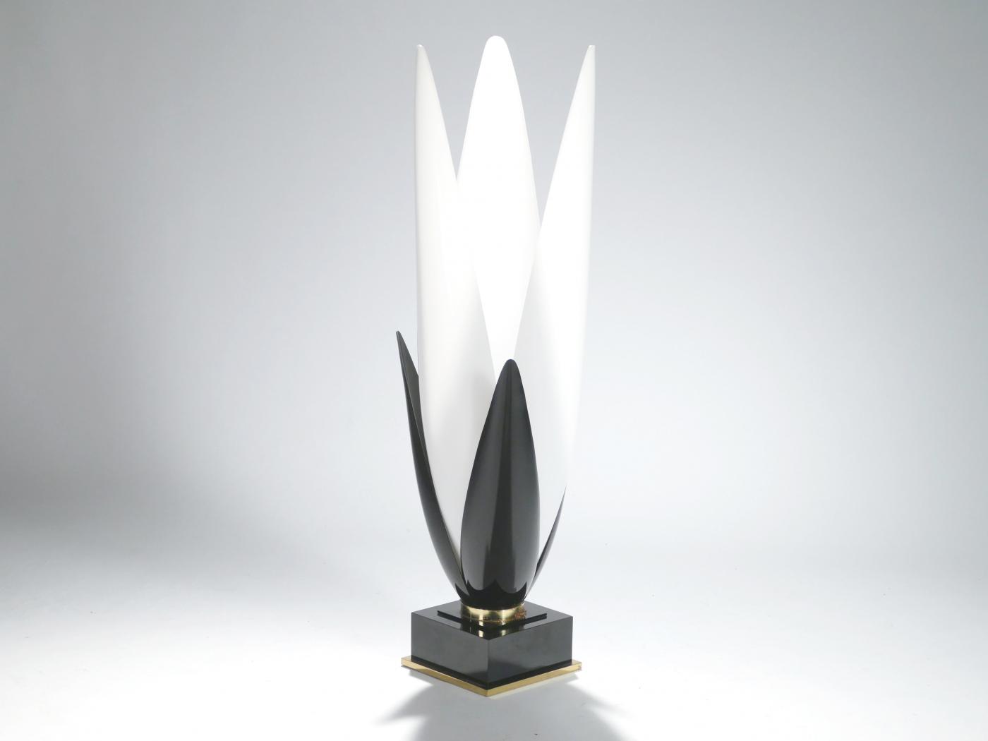 Roger Rougier - Rare Mid-century Roger Rougier floor lamp brass lacquer ...