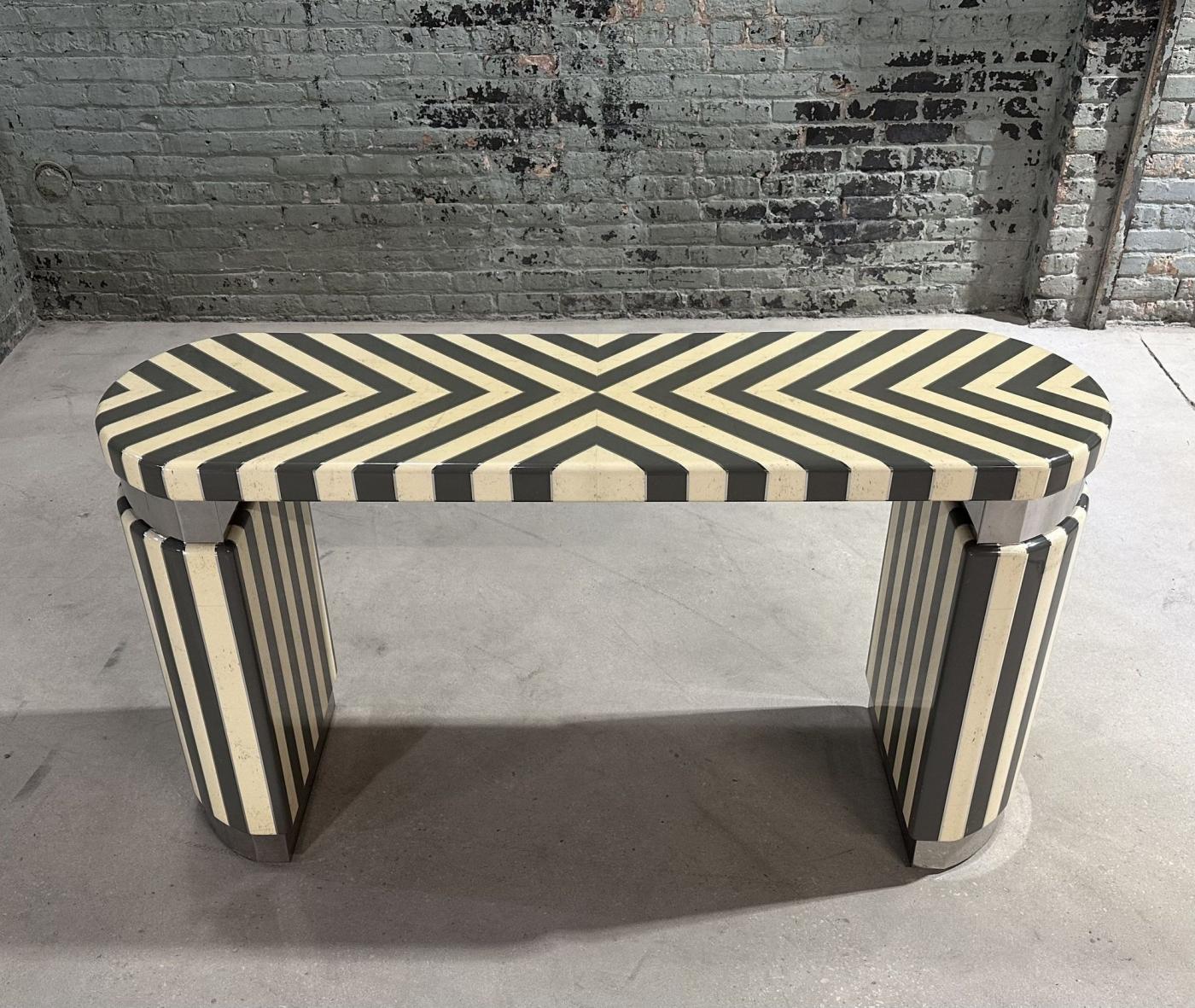 Ron Seff - Ron Seff Graphic Tessellated Bone Console, 1970