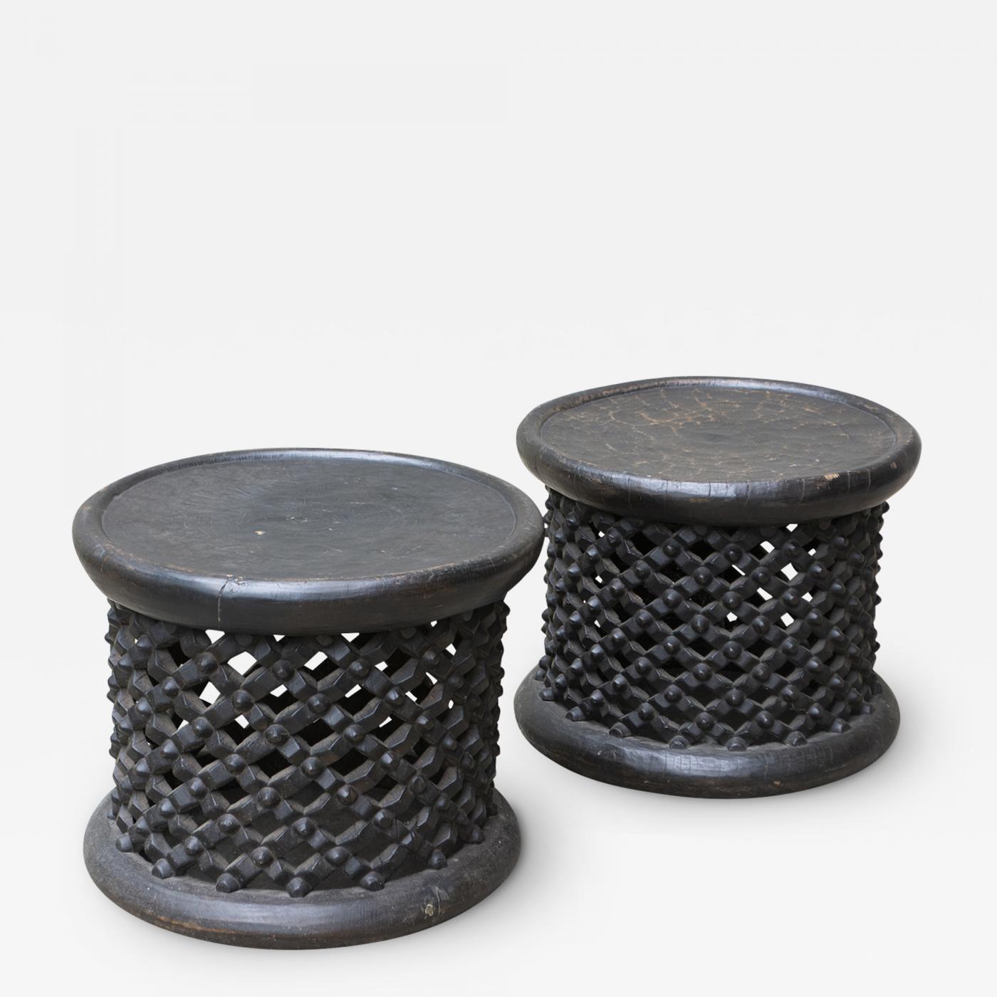 Round Bamileke “Spider” tables from Cameroon, Africa