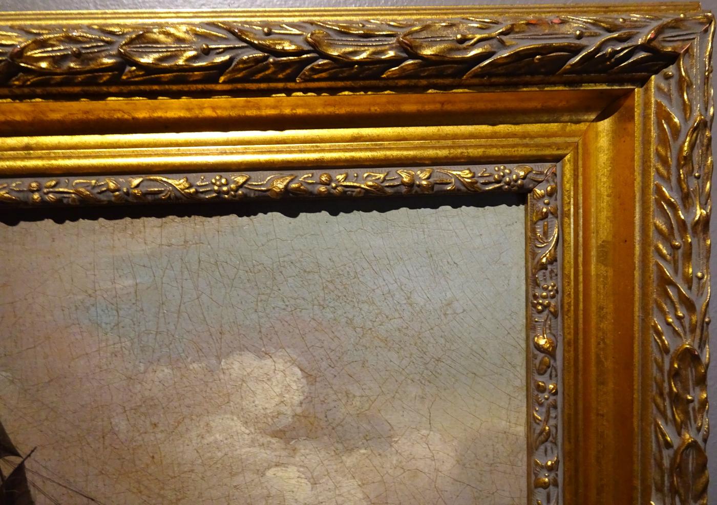 Royal Navy Gun-Brig, Oil Painting on Canvas, Early 19th Century