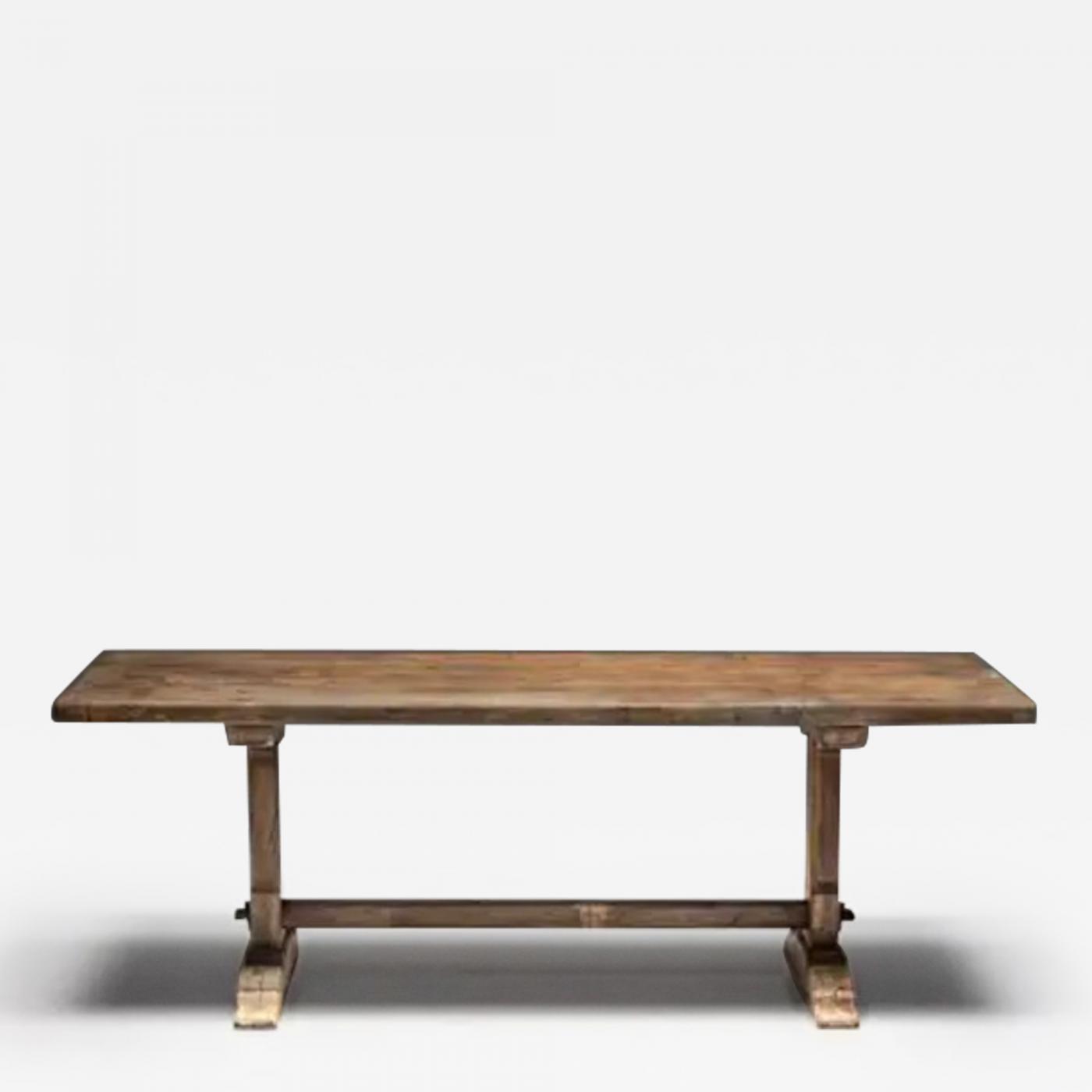 Rustic Primitive Dining Table, France, Early 20th Century