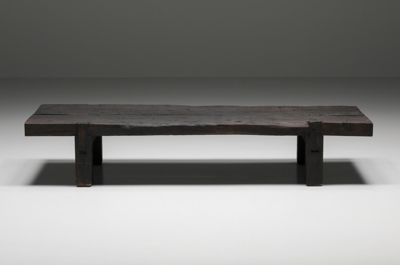 Rustic Rectangle Coffee Table - 1940's