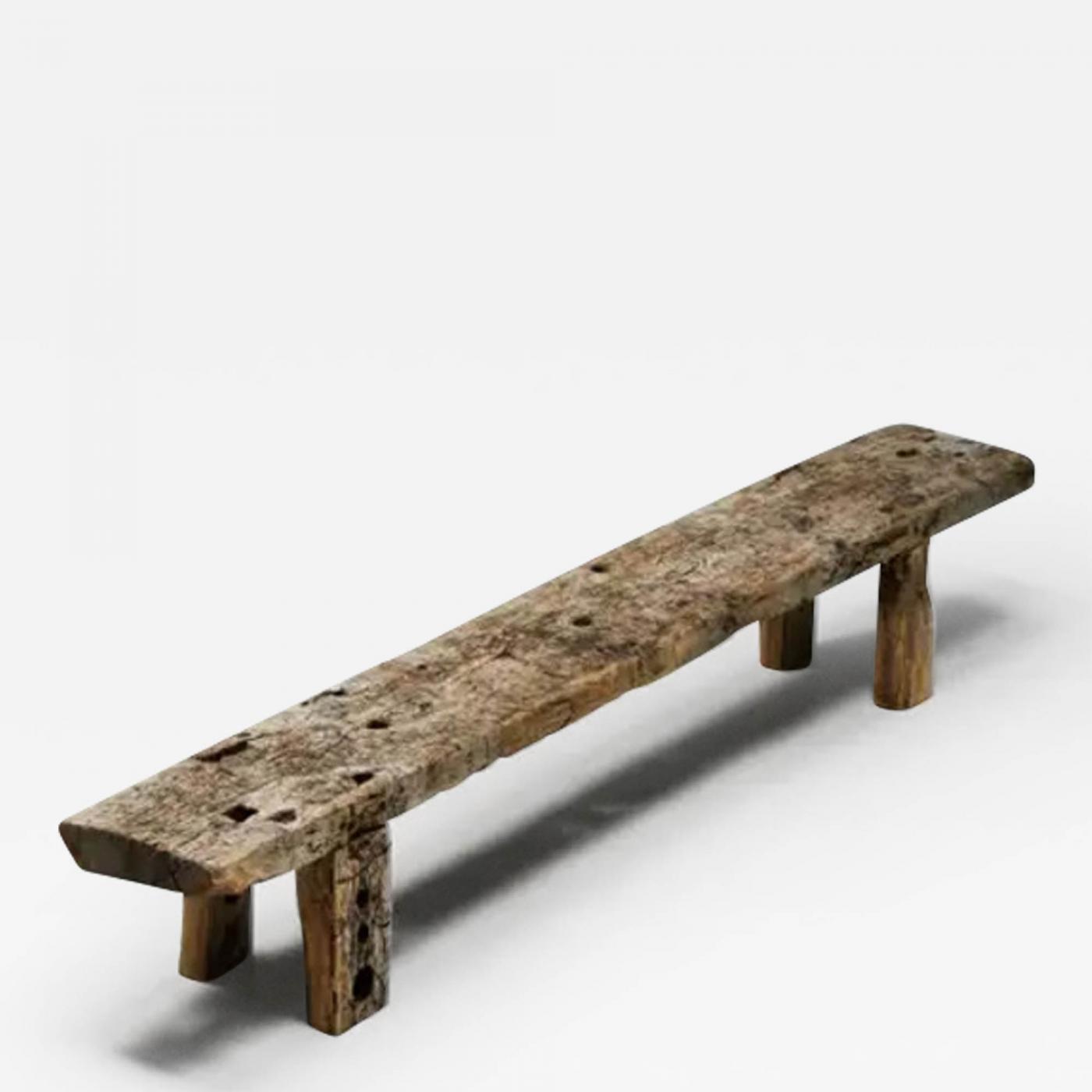Rustic Wabi Sabi Bench, France, Early 20th Century