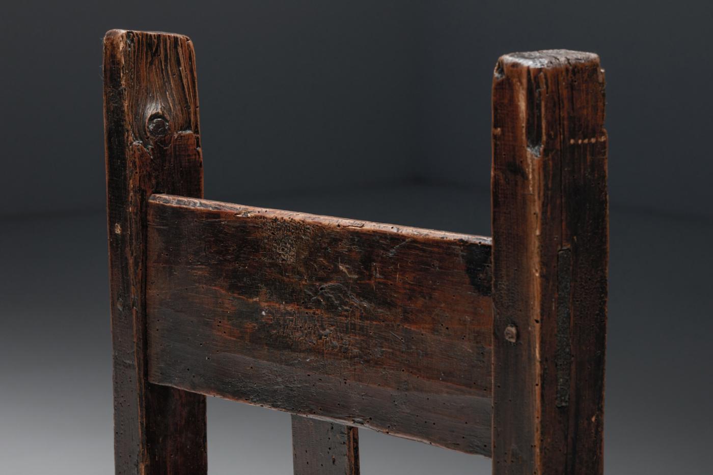 Rustic Wooden Child Chair - 19/20th Century