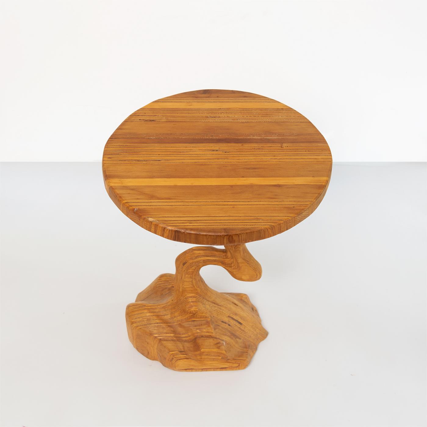 SCANDINAVIAN MODERN CROOKED COLUMN TABLE