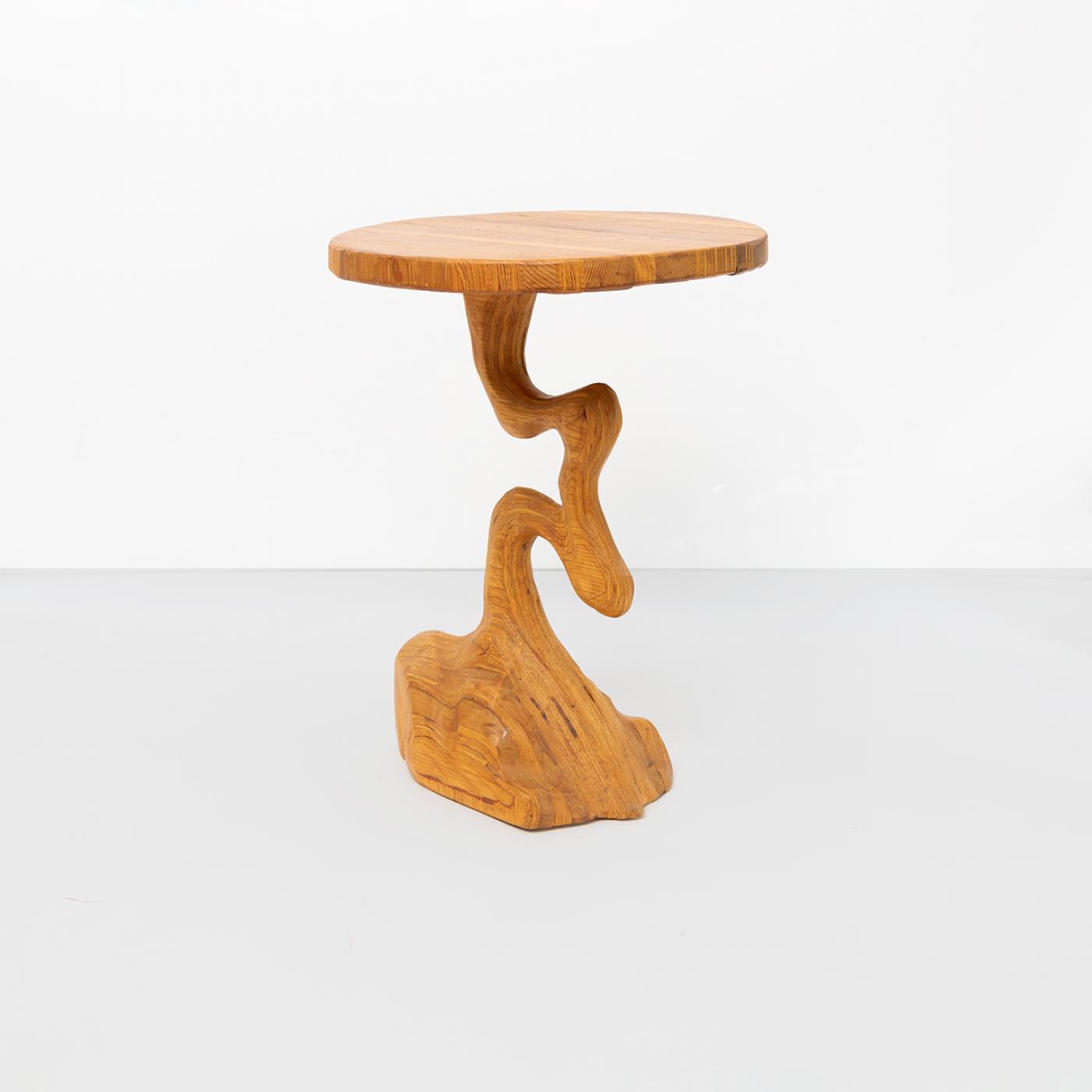 SCANDINAVIAN MODERN CROOKED COLUMN TABLE