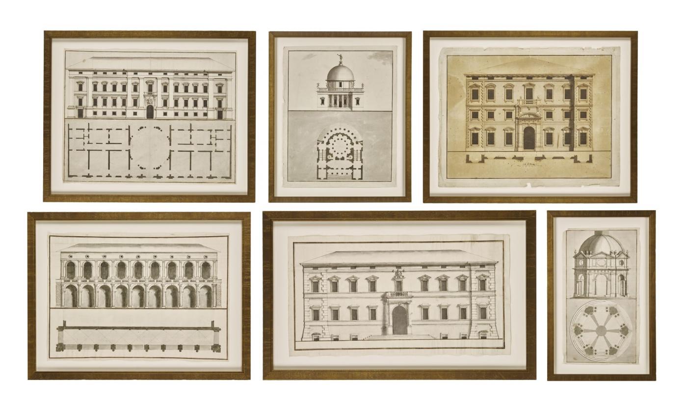 SET OF FIVE 18TH CENTURY ITALIAN ARCHITECTURAL DRAWINGS