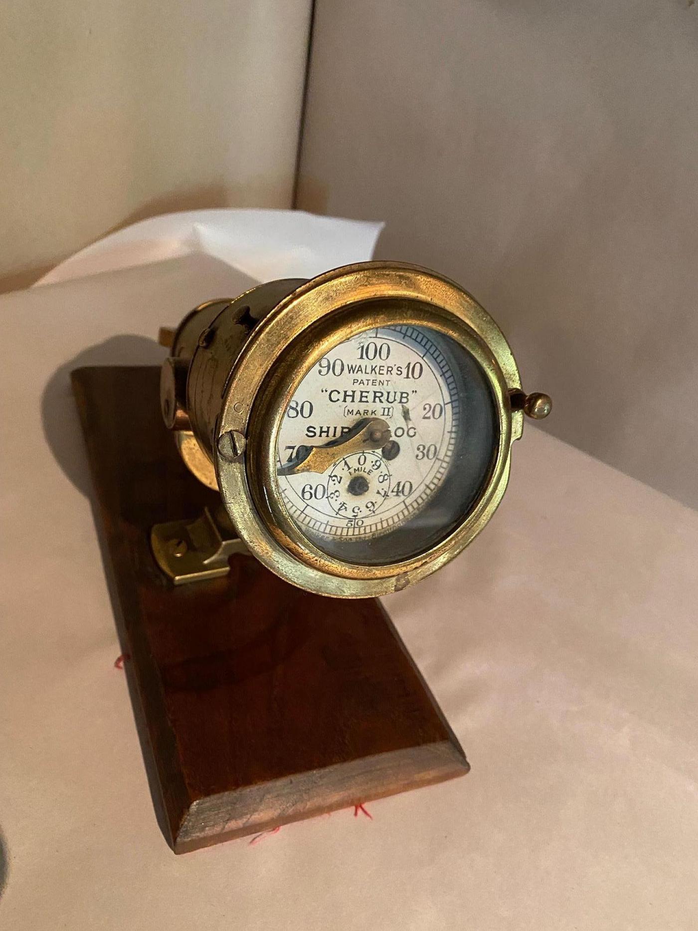 SOLID BRASS SHIPS LOC WALKERS CHERUBS MARK II KNOT METER