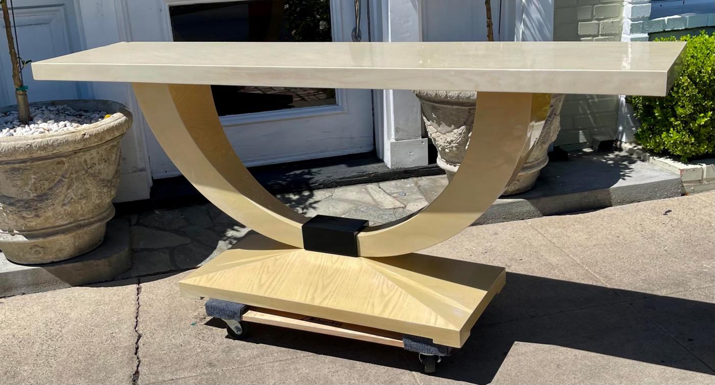 Sally Sirkin Lewis - Art Deco Style J. Robert Scott U Form Console Sofa ...