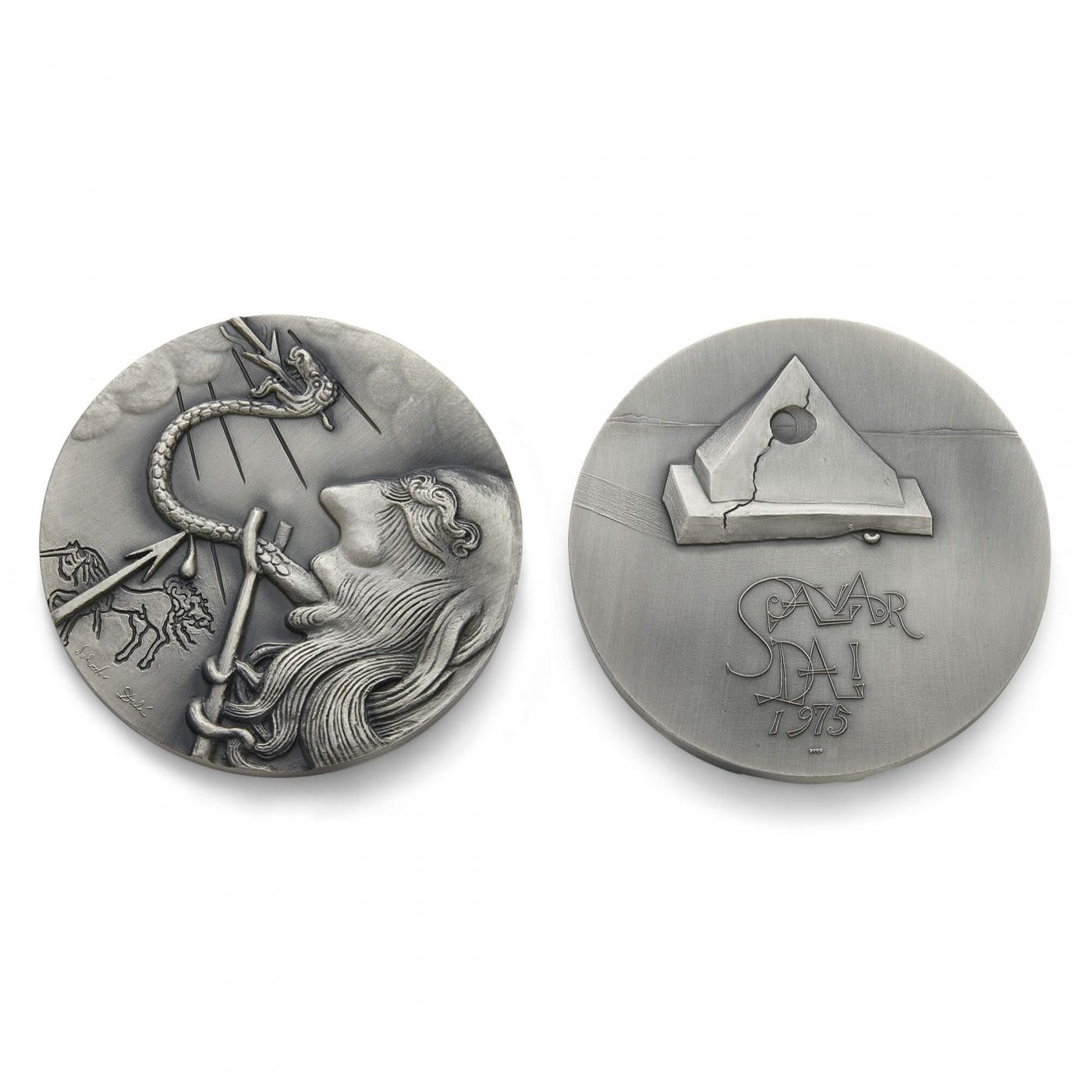 Salvador Dalí - ‘The Ten Commandments’ silver medal set by Salvador Dalí