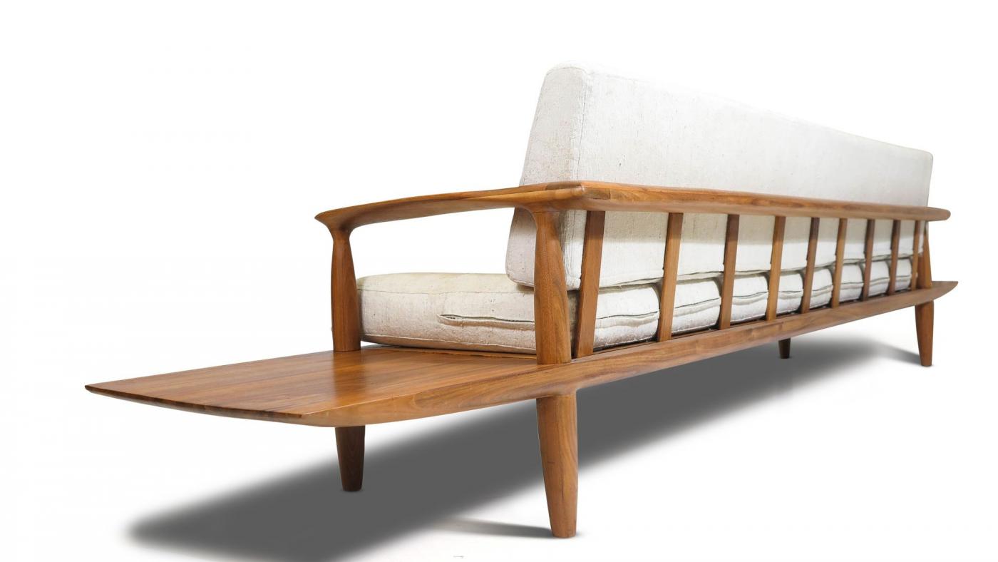 Sam Maloof - 1960's California Studio Walnut Sofa Bench