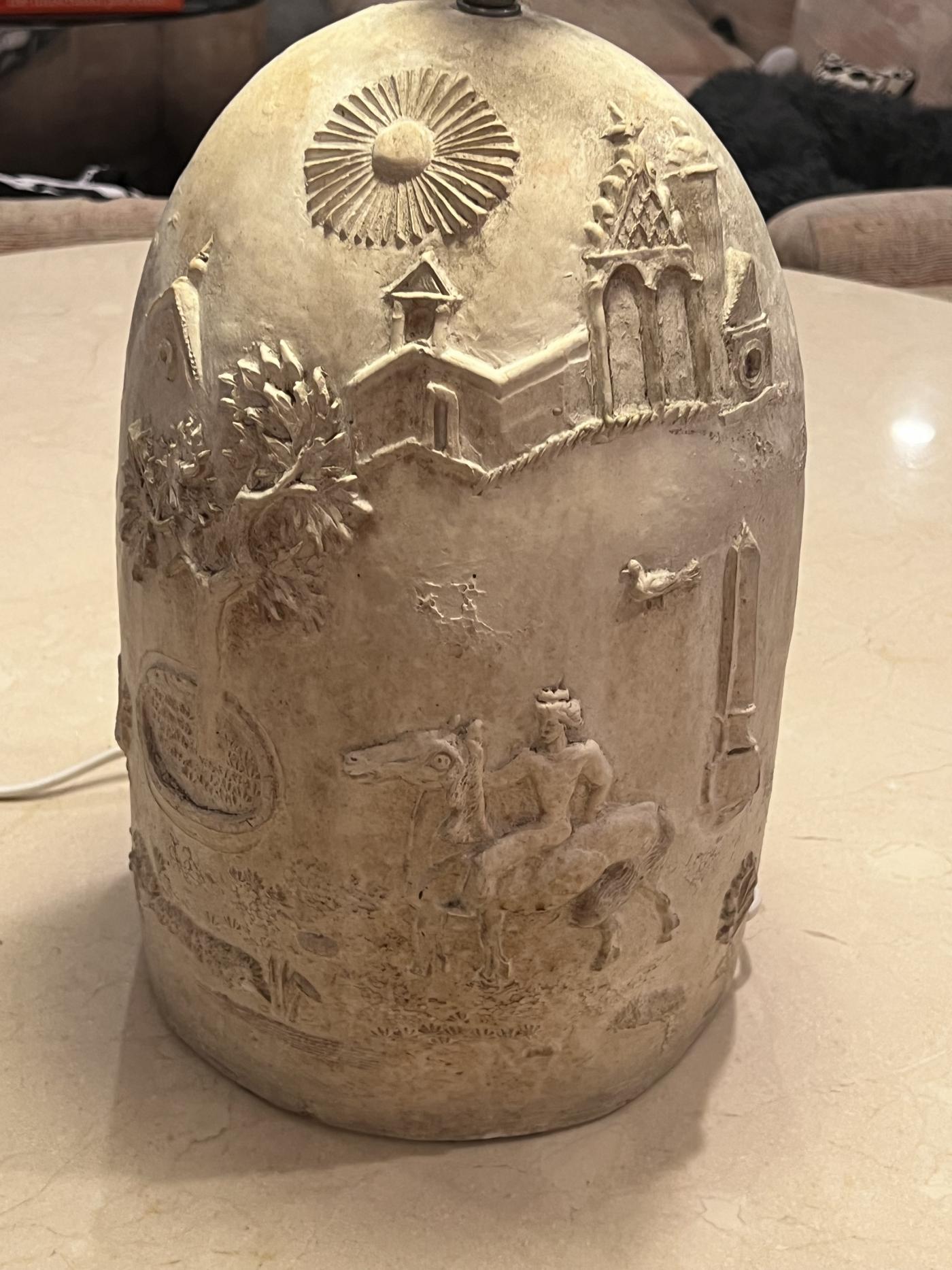 Samuel Marx - RARE MODERNIST OLD WORLD SCENIC VILLAGE NIGHT/DAY POTTERY ...