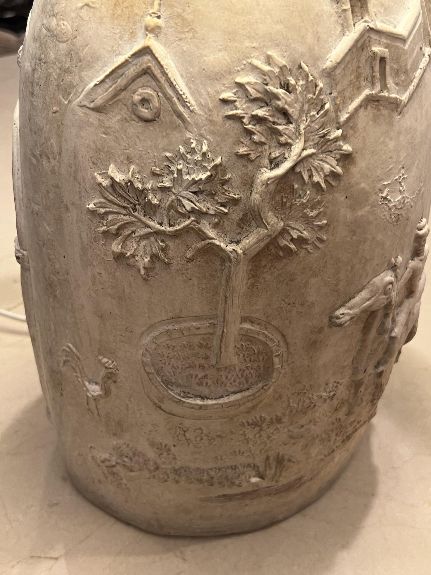 Samuel Marx - RARE MODERNIST OLD WORLD SCENIC VILLAGE NIGHT/DAY POTTERY ...