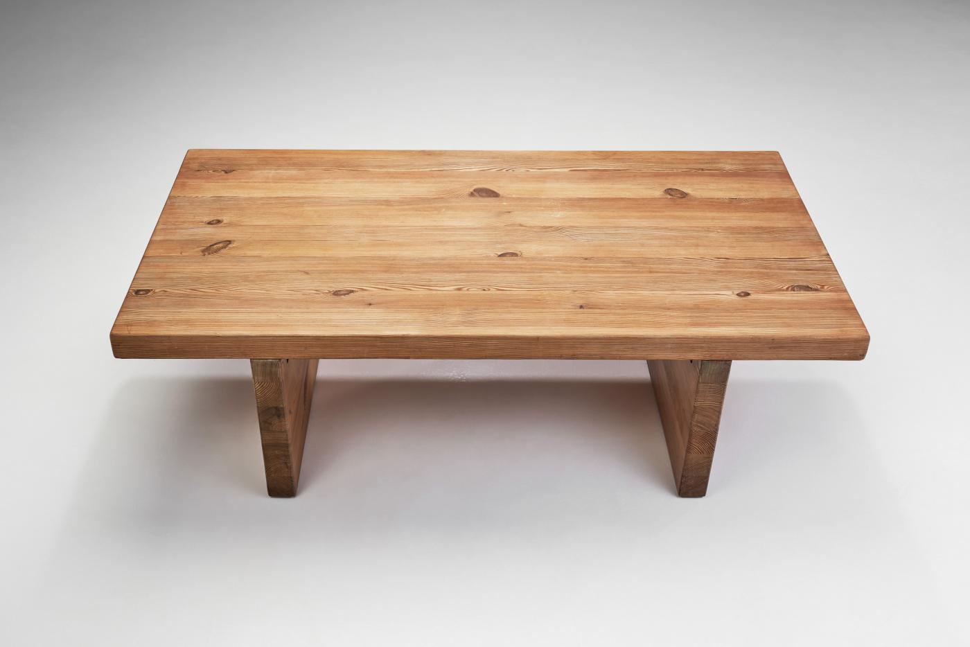 Scandinavian Solid Pine Coffee Table, Scandinavia ca 1970s