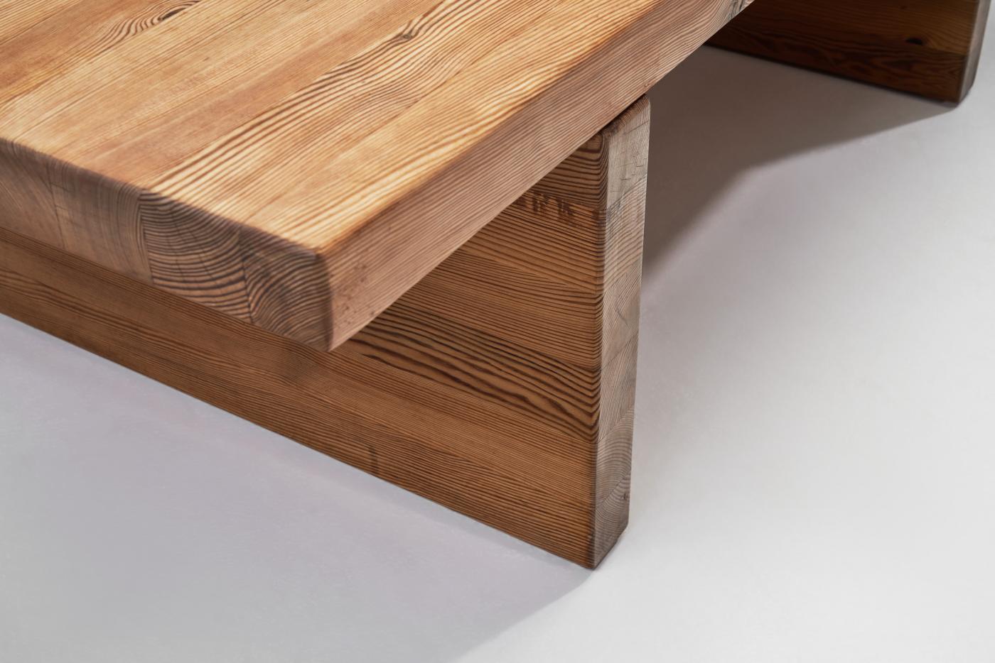 Scandinavian Solid Pine Coffee Table, Scandinavia ca 1970s