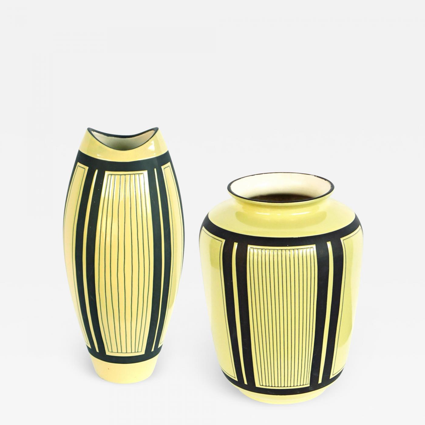 Schlossberg Keramik - Two Schlossberg Keramik 1950's Pale Chartreuse ...