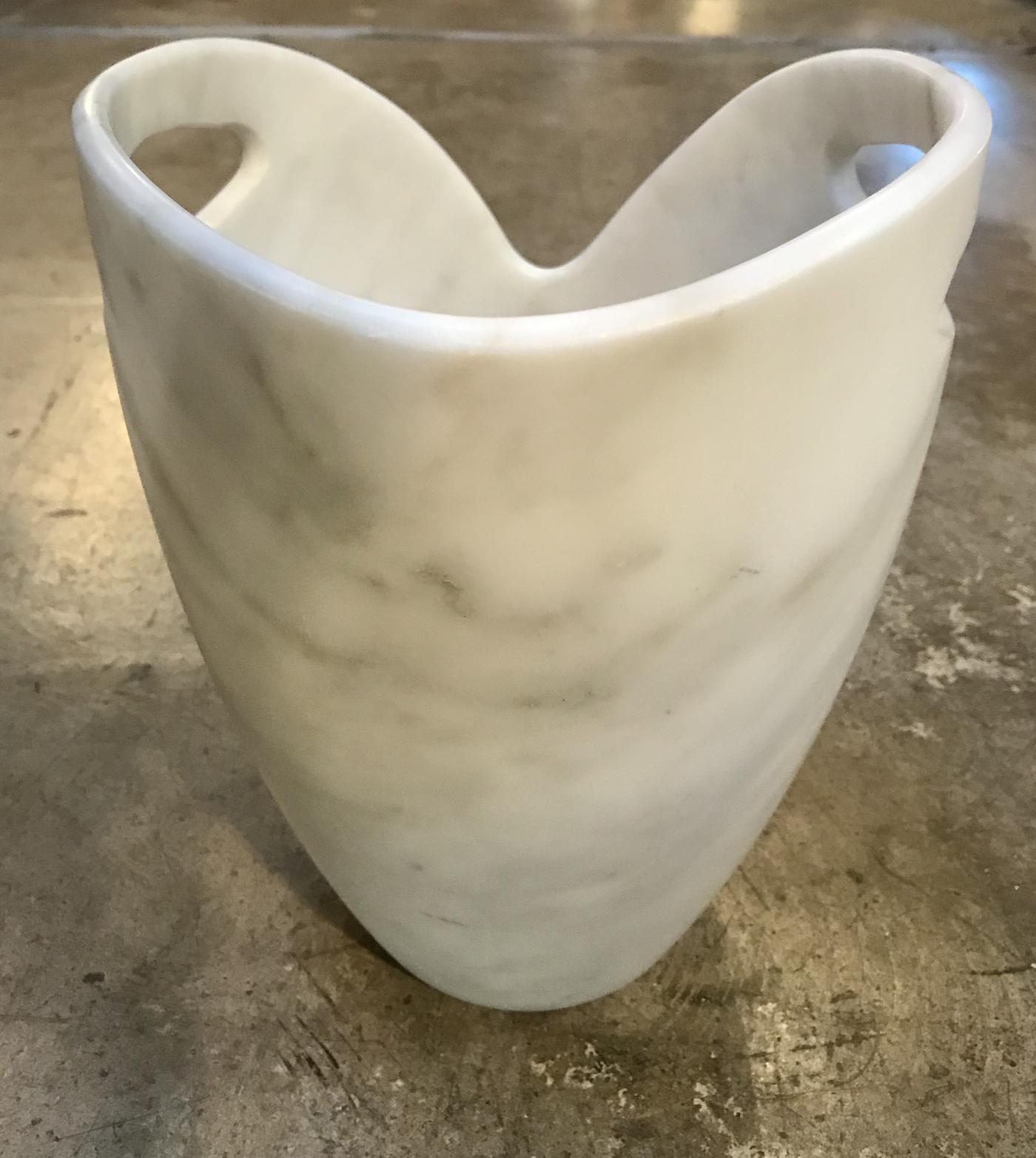 Sculptural Ice Bucket in Carrara Marble, Italy