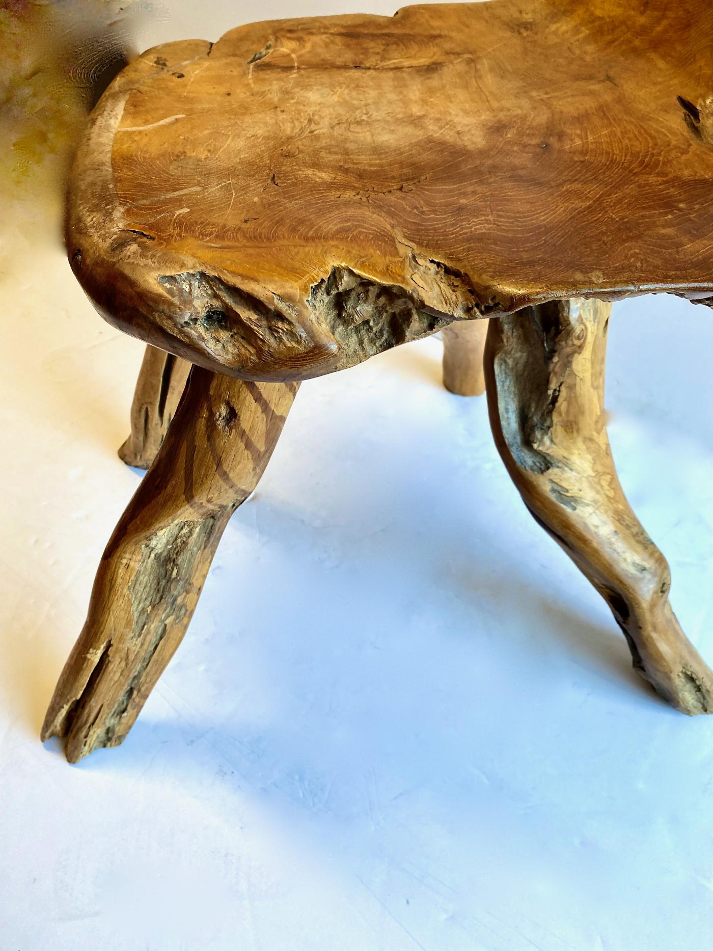 Sculptural Rustic Stool