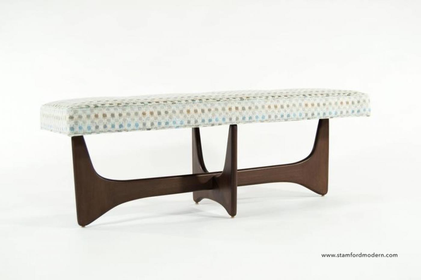 Sculptural Walnut Bench